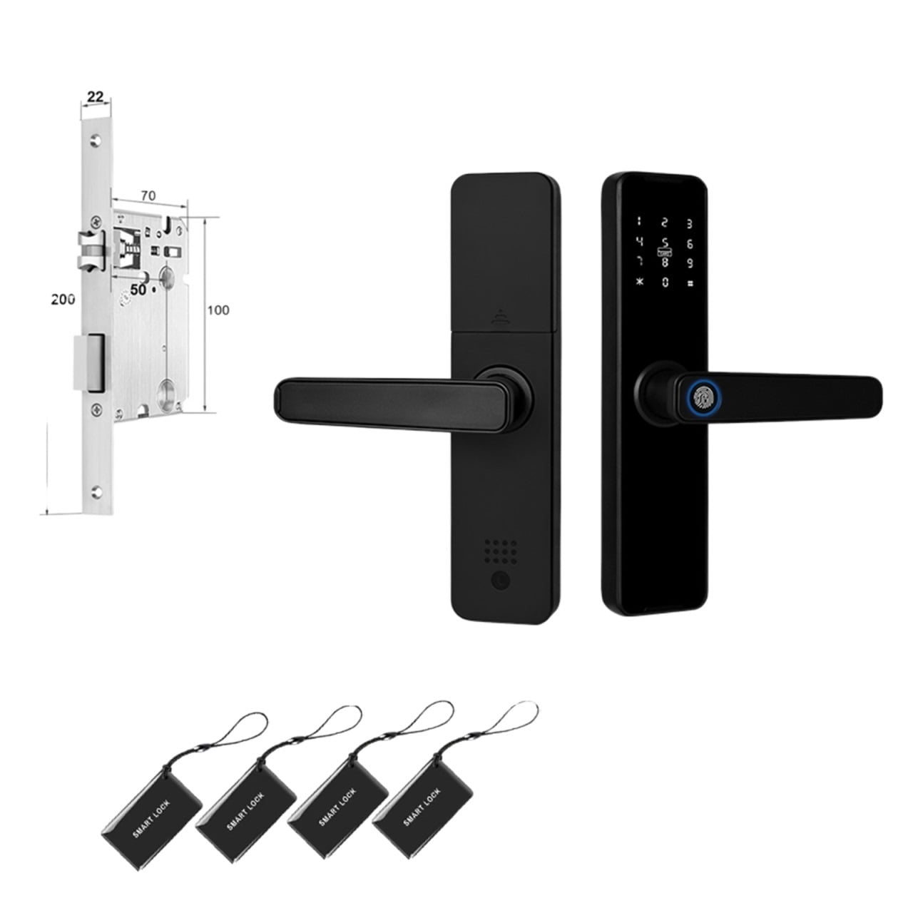 Tuya Fingerprint Door Lock Digital Electronic Lock Smart Keyless Entry ...