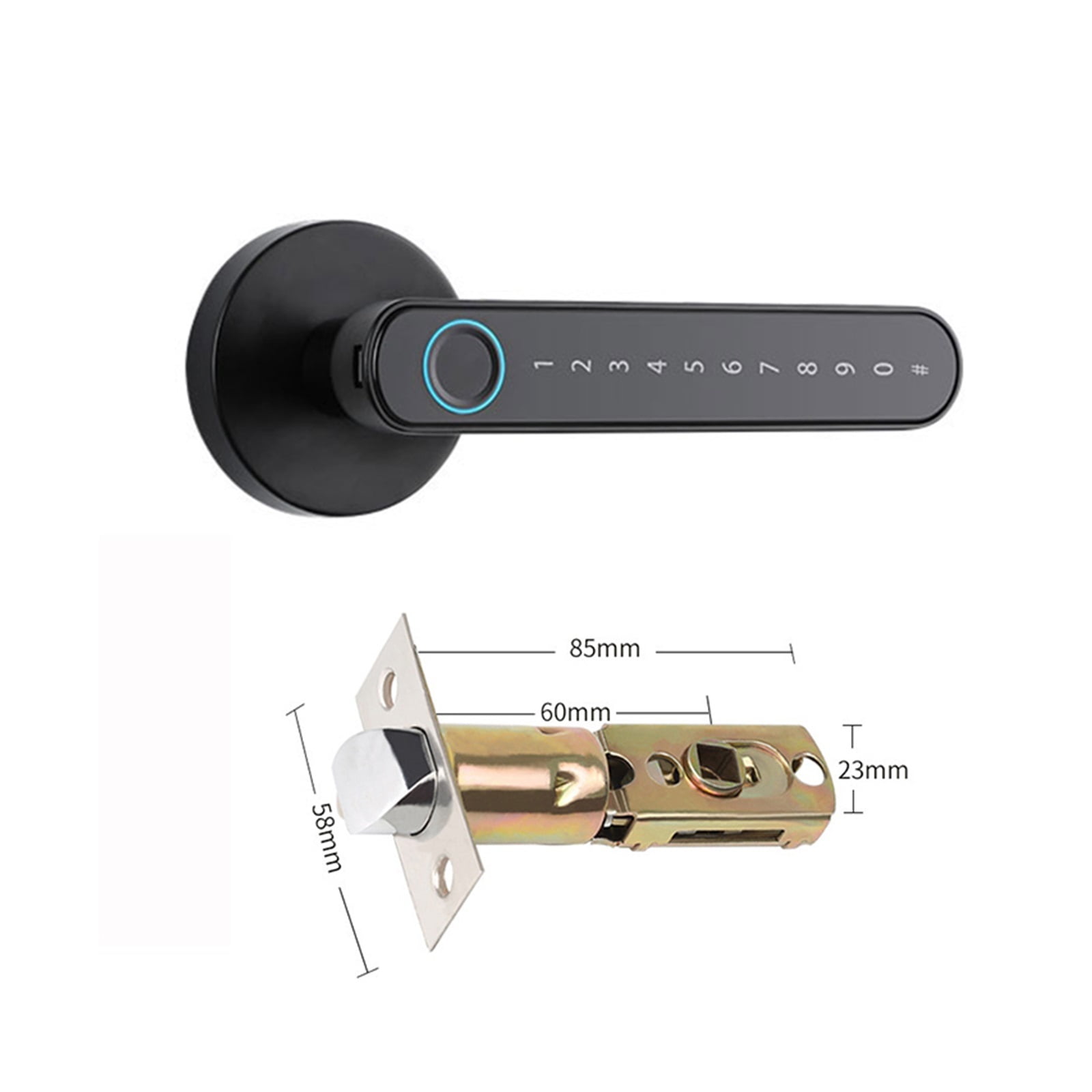 Tuya Fingerprint Electronic Door Lock Smart Password Handle Lock APP ...