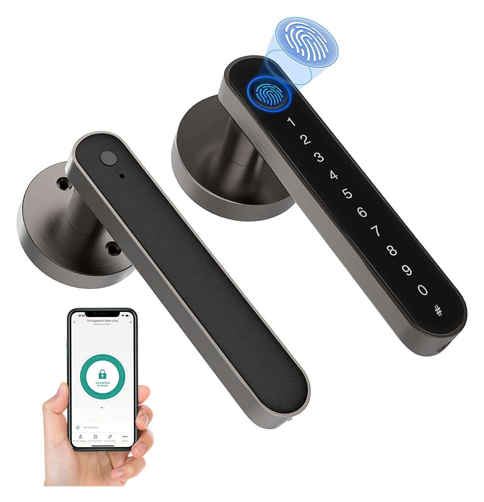 Tuya Fingerprint door lock for Bedroom Apartment Smart Smart Door Lock ...