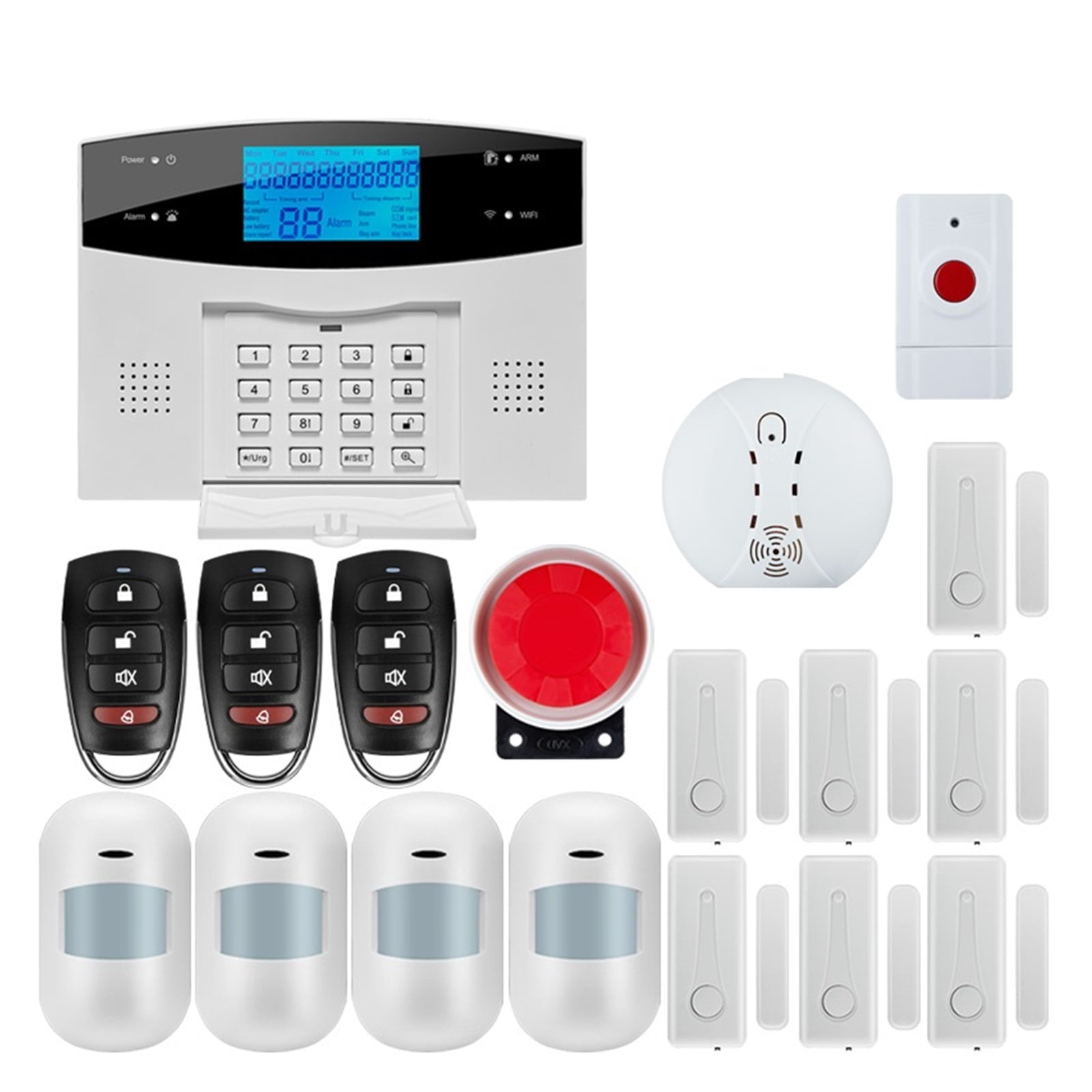 Tuya GSM Home Security Protection Smart Alarm System LCD Screen Burglar ...