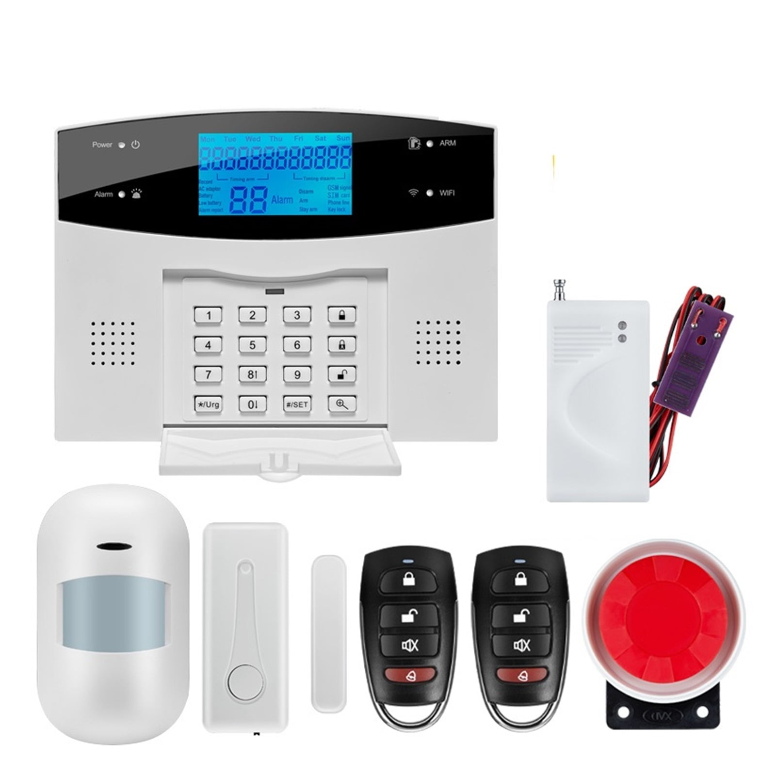 Tuya GSM Home Security Protection Smart Alarm System LCD Screen Burglar ...