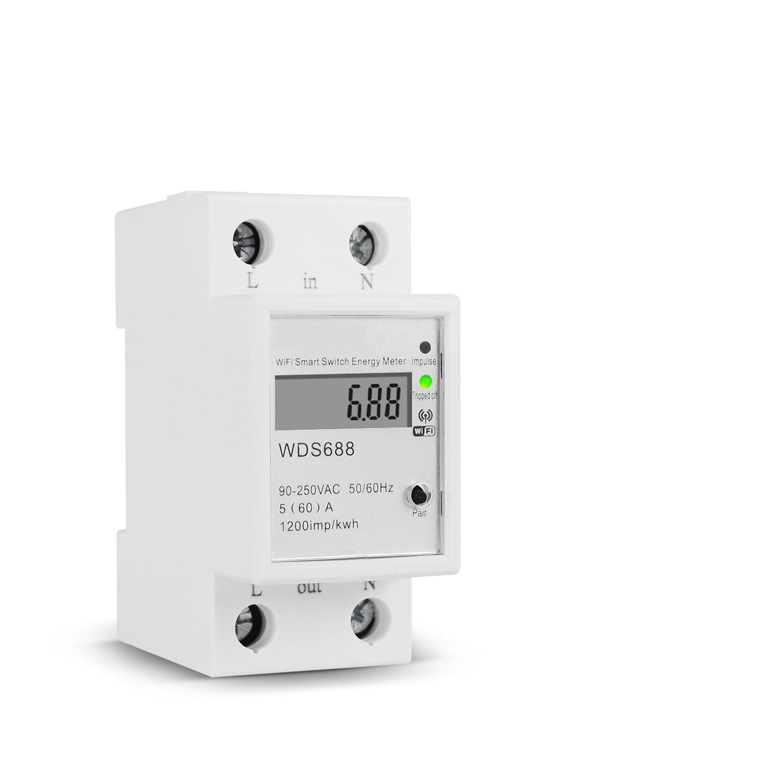 Tuya Single Phase Din Rail WIFI Smart Energy Meter Power Consumption ...