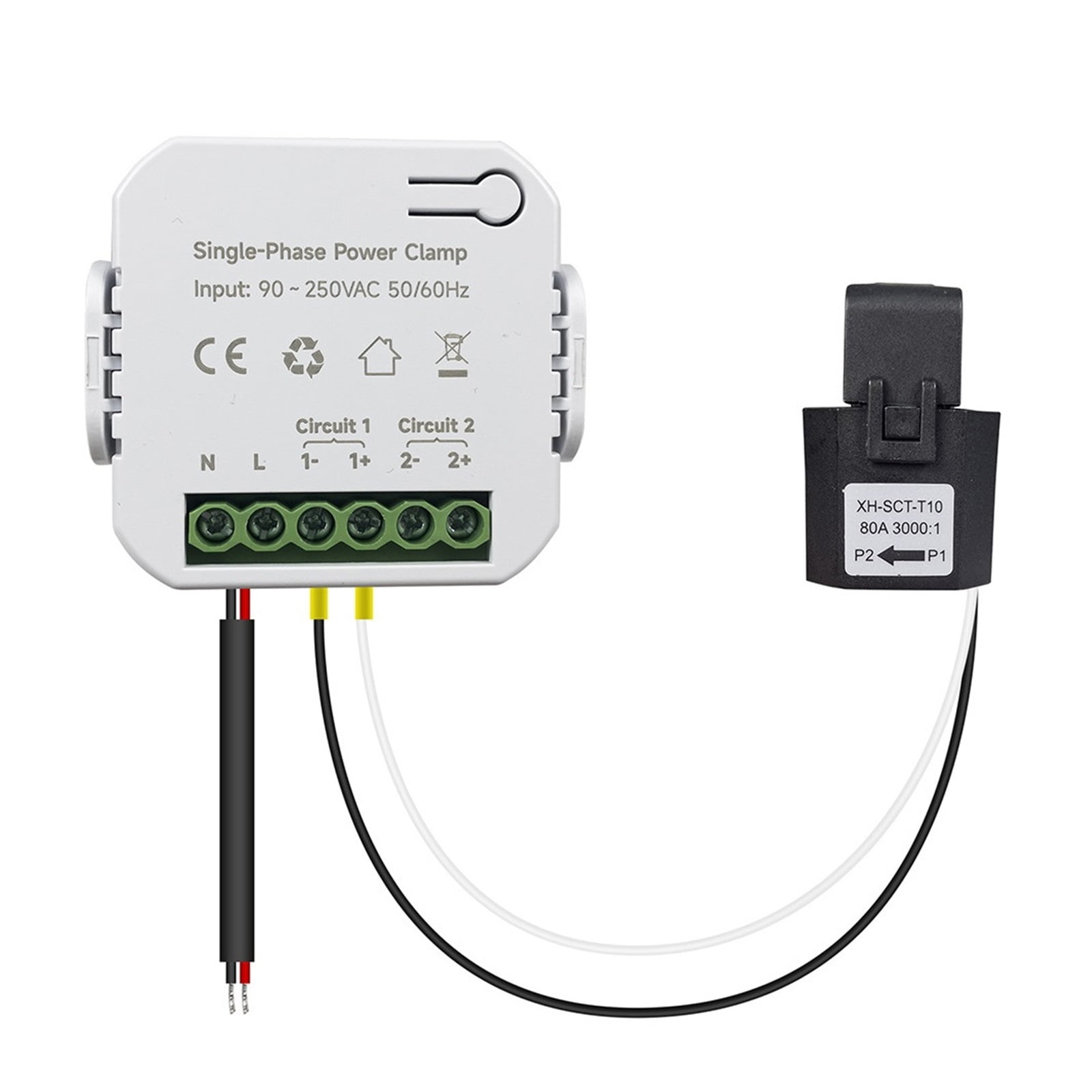 Tuya Single-phase 80A Energy Meter With CT Clamp 90- 250VAC 50/60Hz ...