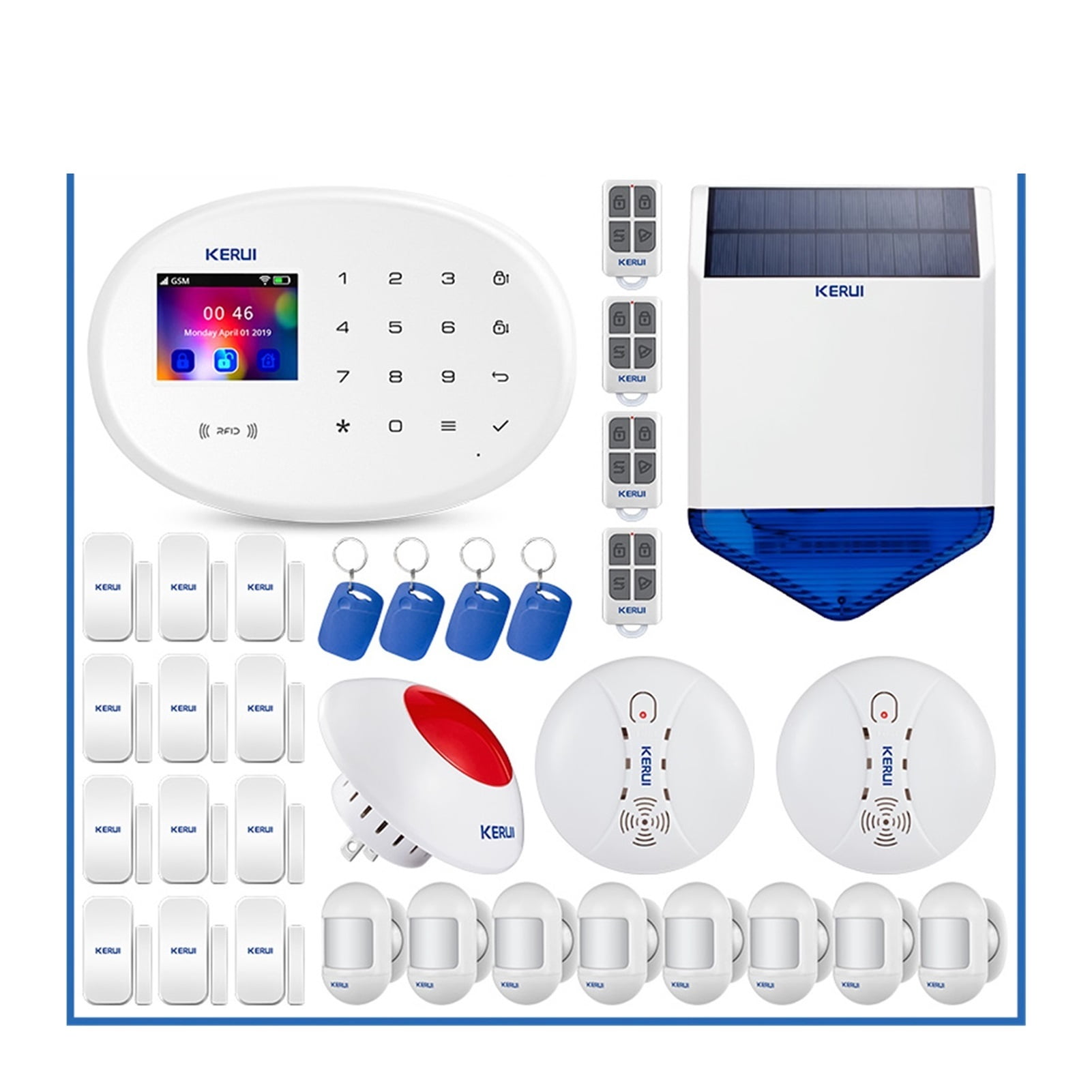 Tuya Smart 4G GSM WIFI Home Alarm System Kit Wireless Alarm Security System Camera Control PIR ...