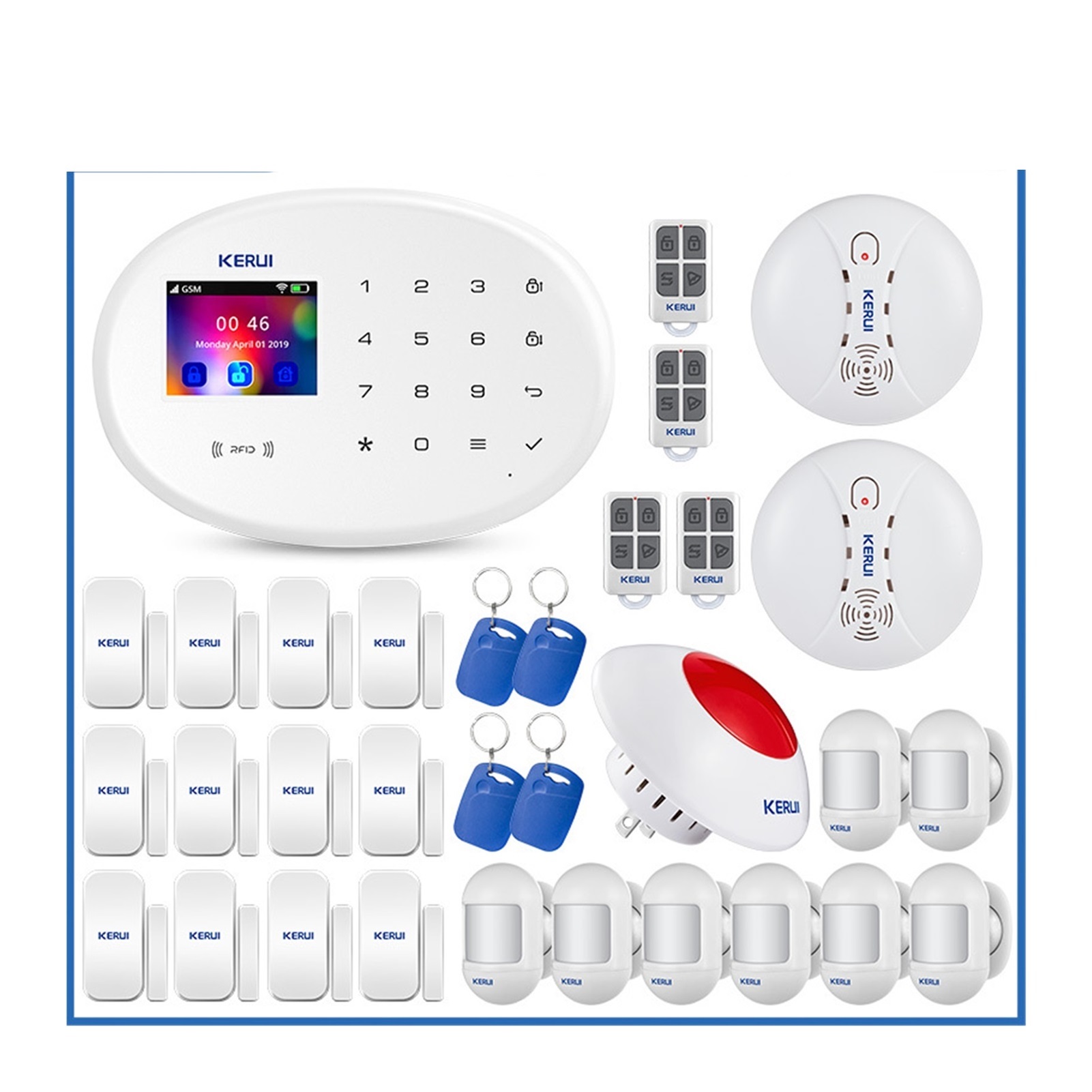 Tuya Smart 4G GSM WIFI Home Alarm System Kit Wireless Alarm Security ...