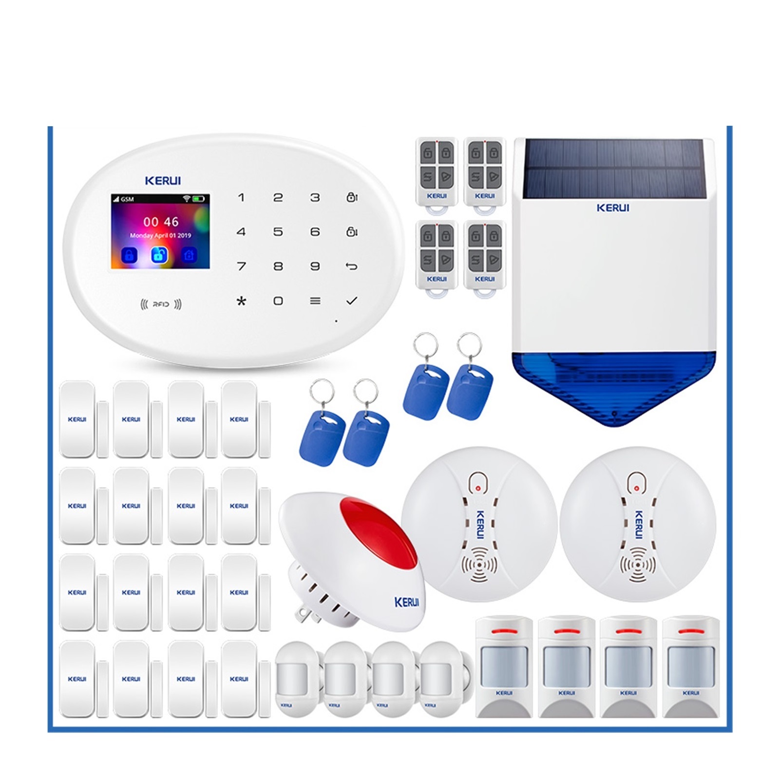 Tuya Smart 4G GSM WIFI Home Alarm System Kit Wireless Alarm Security System Camera Control PIR ...