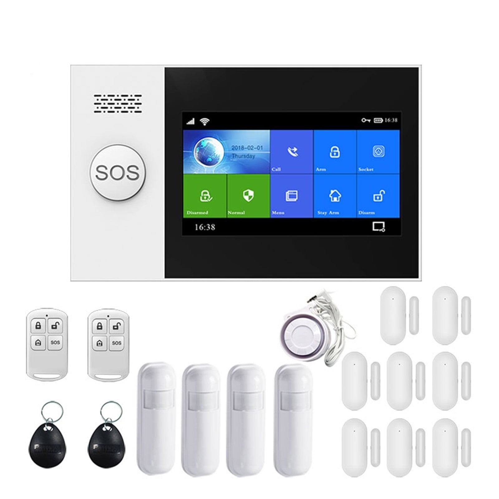 Tuya Smart Alarm Home Security System With Motion Sensor Door Sensor ...