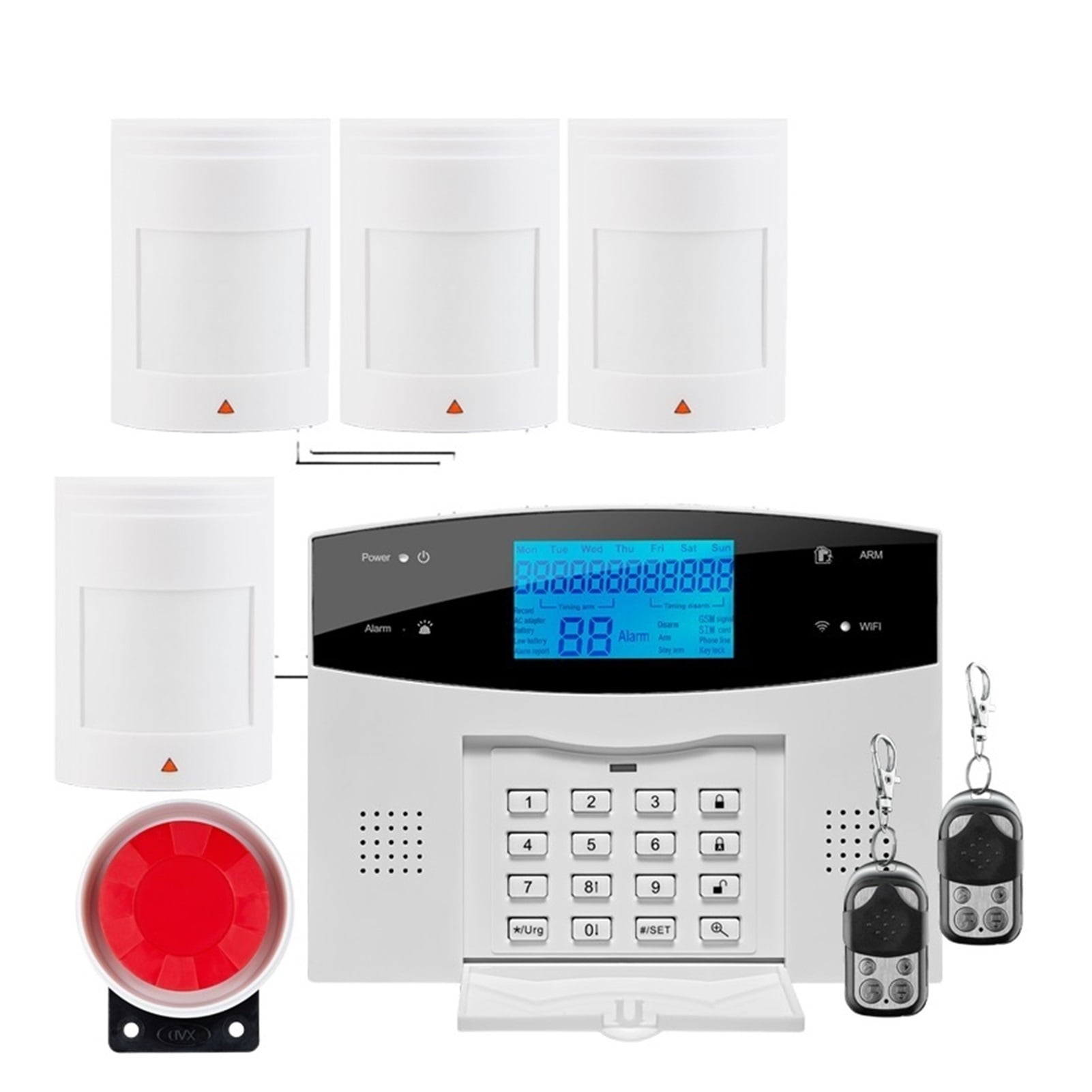 Tuya Smart Alarm System WIFI Wireless Wire Burglar Alarm Home GSM Alarm System With 433mhz Home ...