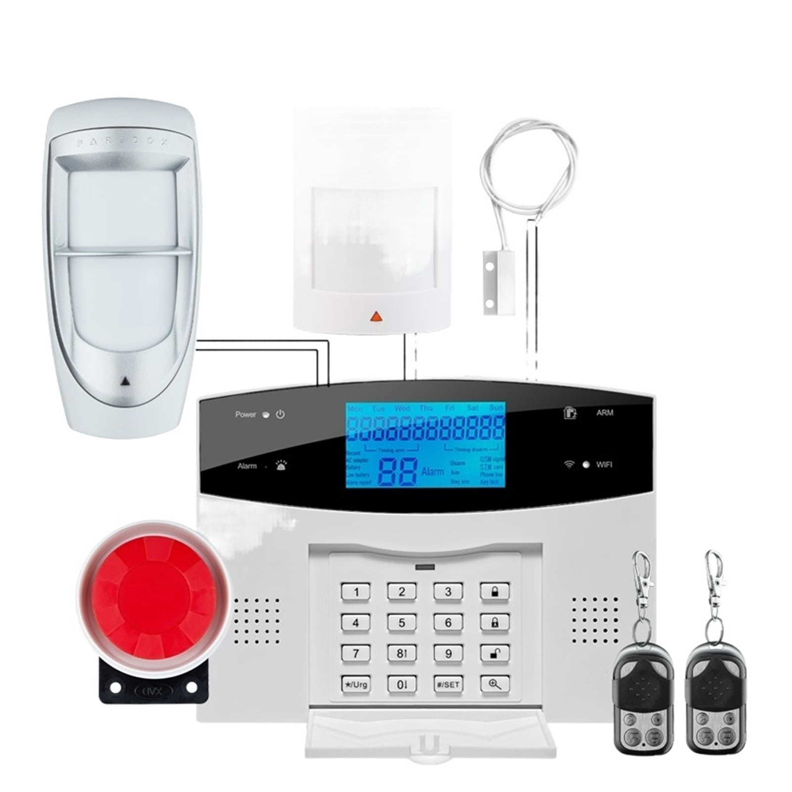 Tuya Smart Alarm System WIFI Wireless Wire Burglar Alarm Home GSM Alarm ...