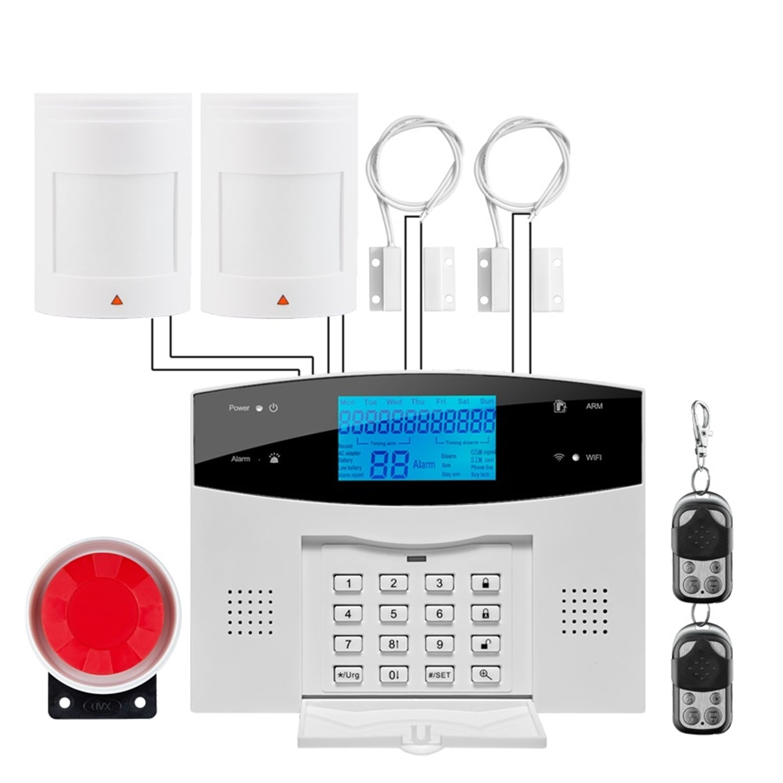 Tuya Smart Alarm System WIFI Wireless Wire Burglar Alarm Home GSM Alarm ...