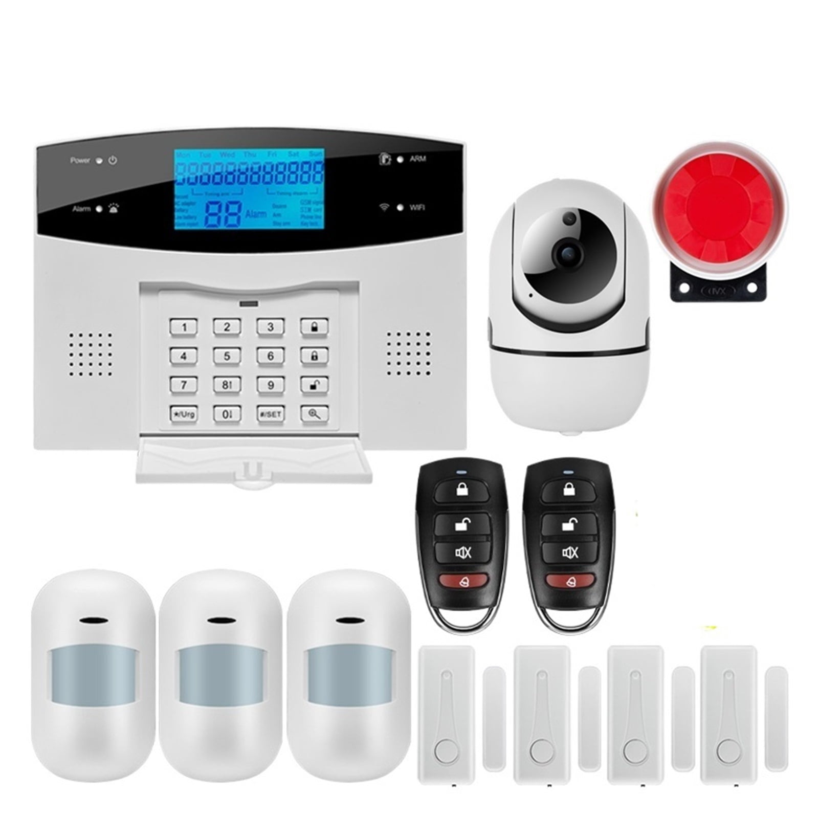 Tuya Smart Alarm System WIFI Wireless Wire Burglar Alarm Home GSM Alarm ...
