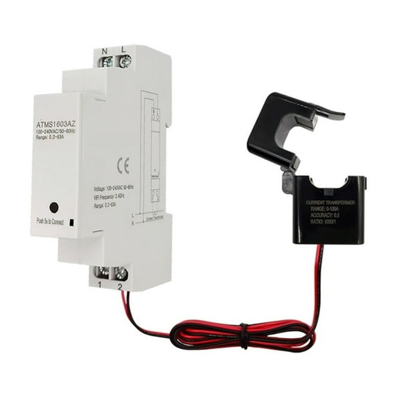Tuya Smart Energy Meter Din Rail With Clamp Current Transformer App ...