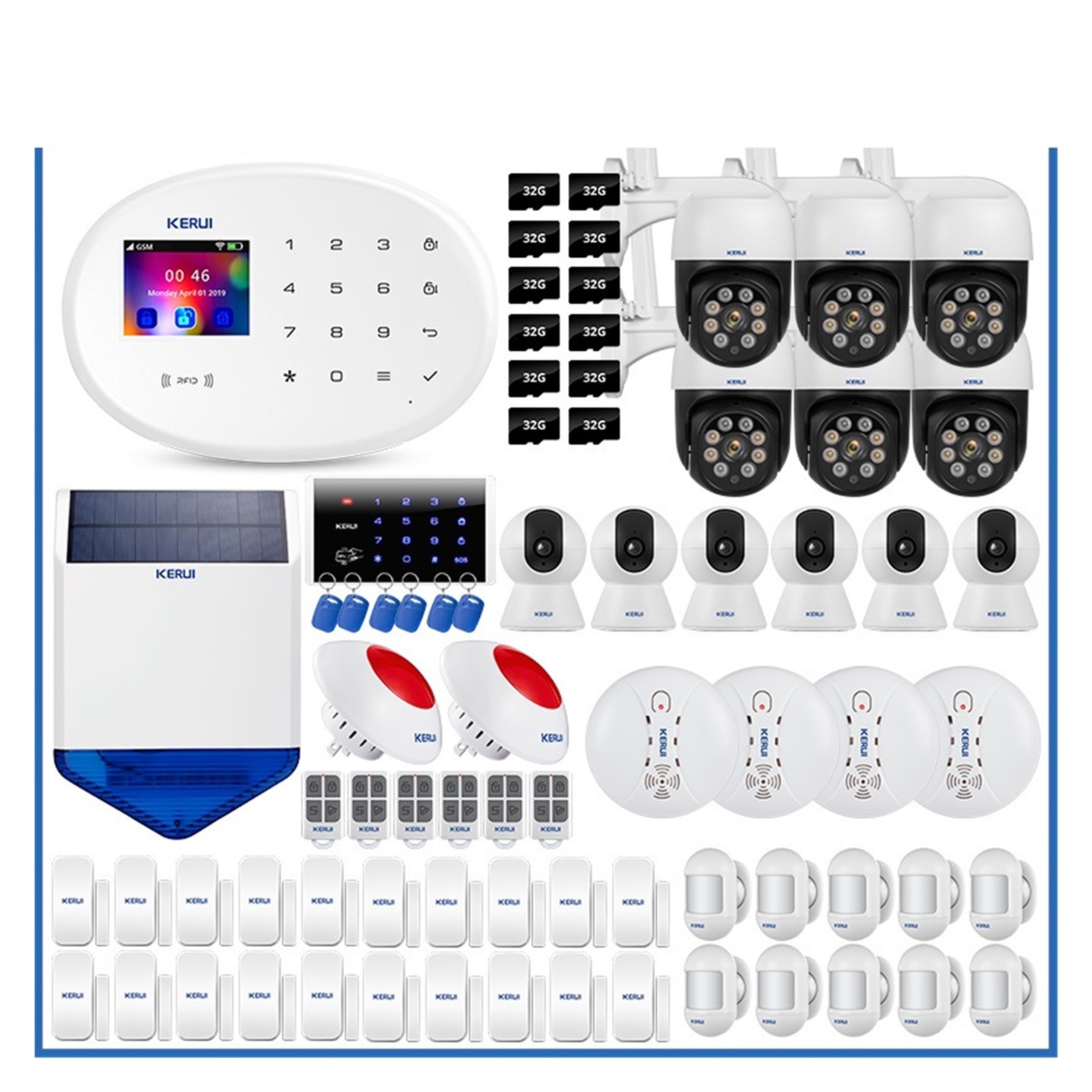 Tuya Smart Home Alarm System Kit 4G GSM WIFI Wireless Alarm Security ...