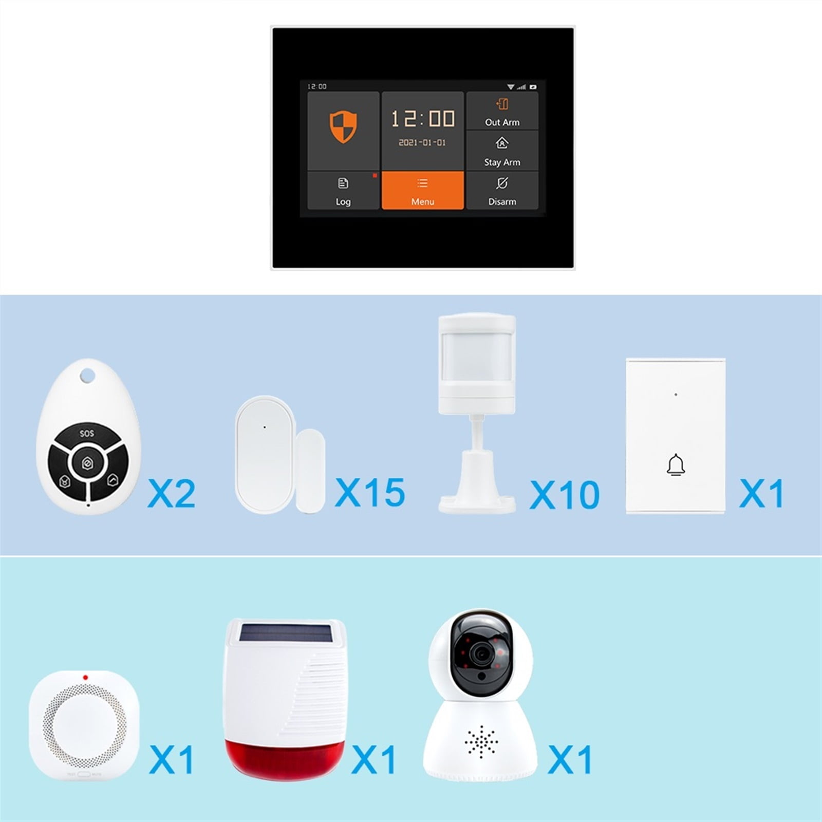 Tuya Smart Home Alarm System WiFi GSM Security Protection Burglar Kit ...