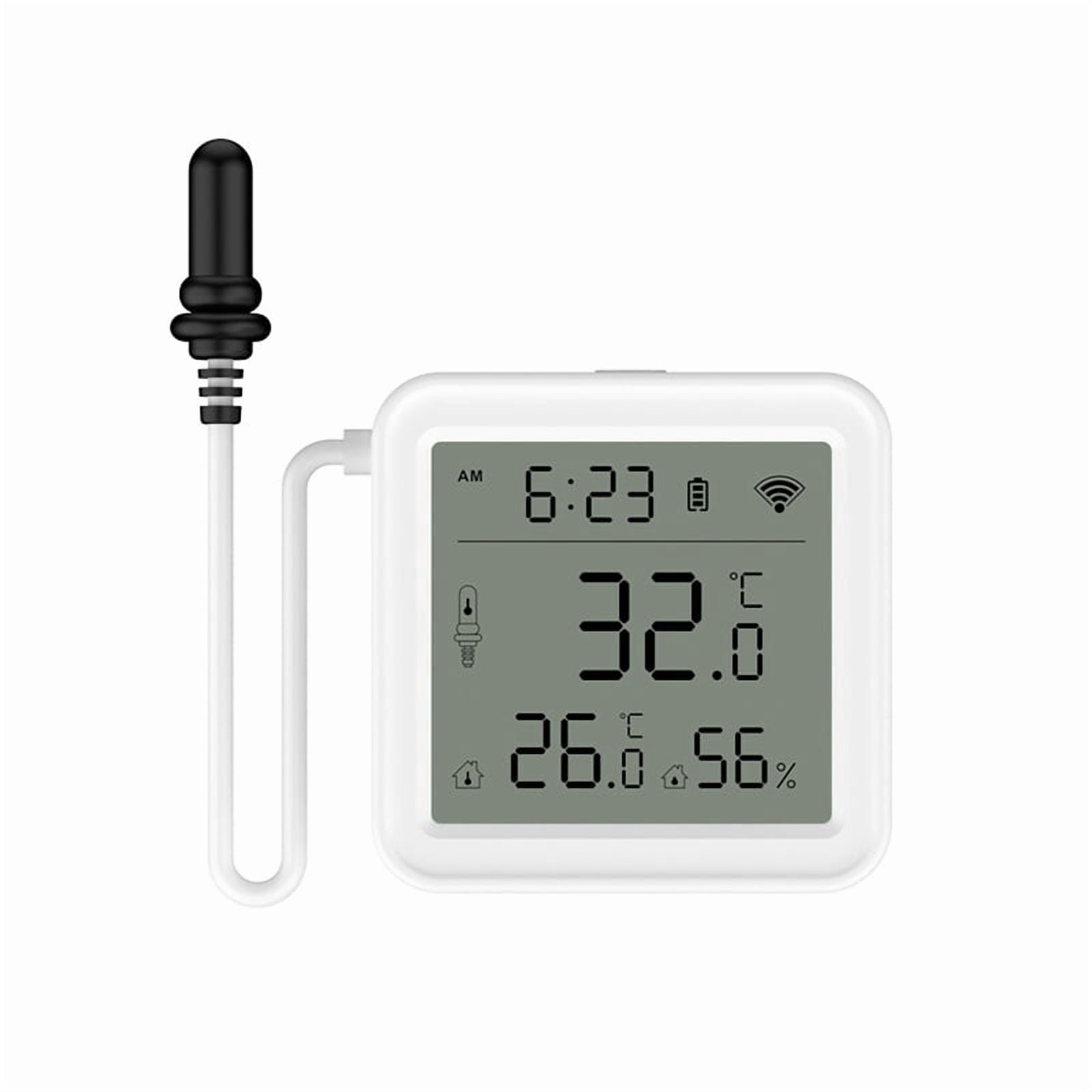 Tuya Smart Home WiFi Temperature & Humidity Sensor with 1M External ...