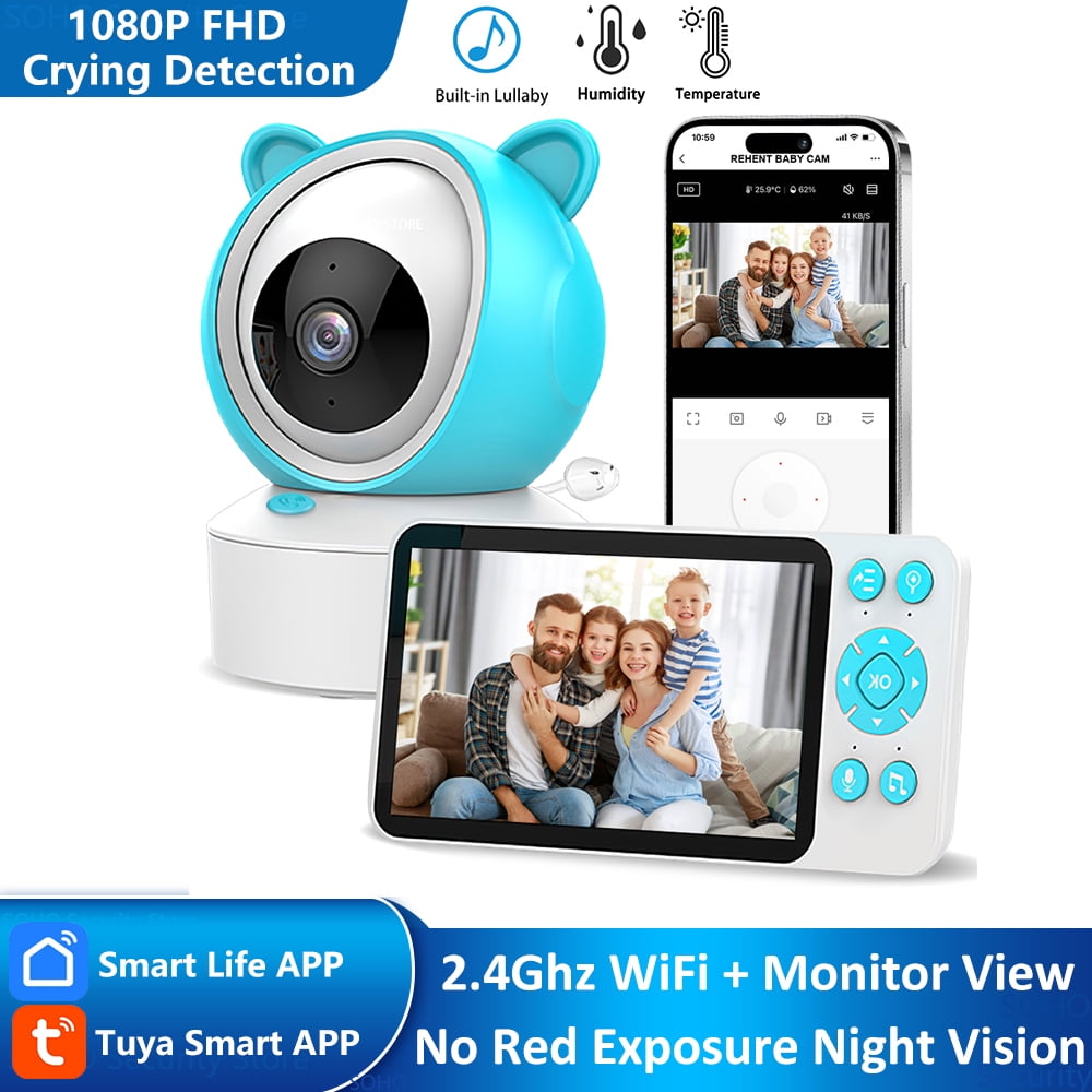 Tuya Smart Life APP 1080P HD Wireless Wi-Fi Video Baby Nanny PTZ ...