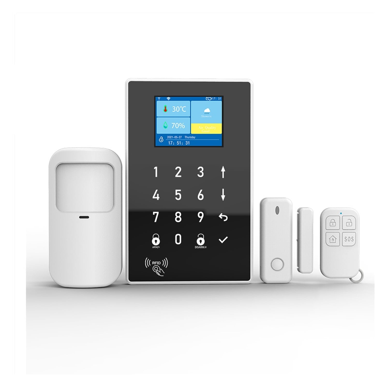 Tuya Smart Life GSM+WIFI Home Security Burglar Alarm System RIFD Touch ...