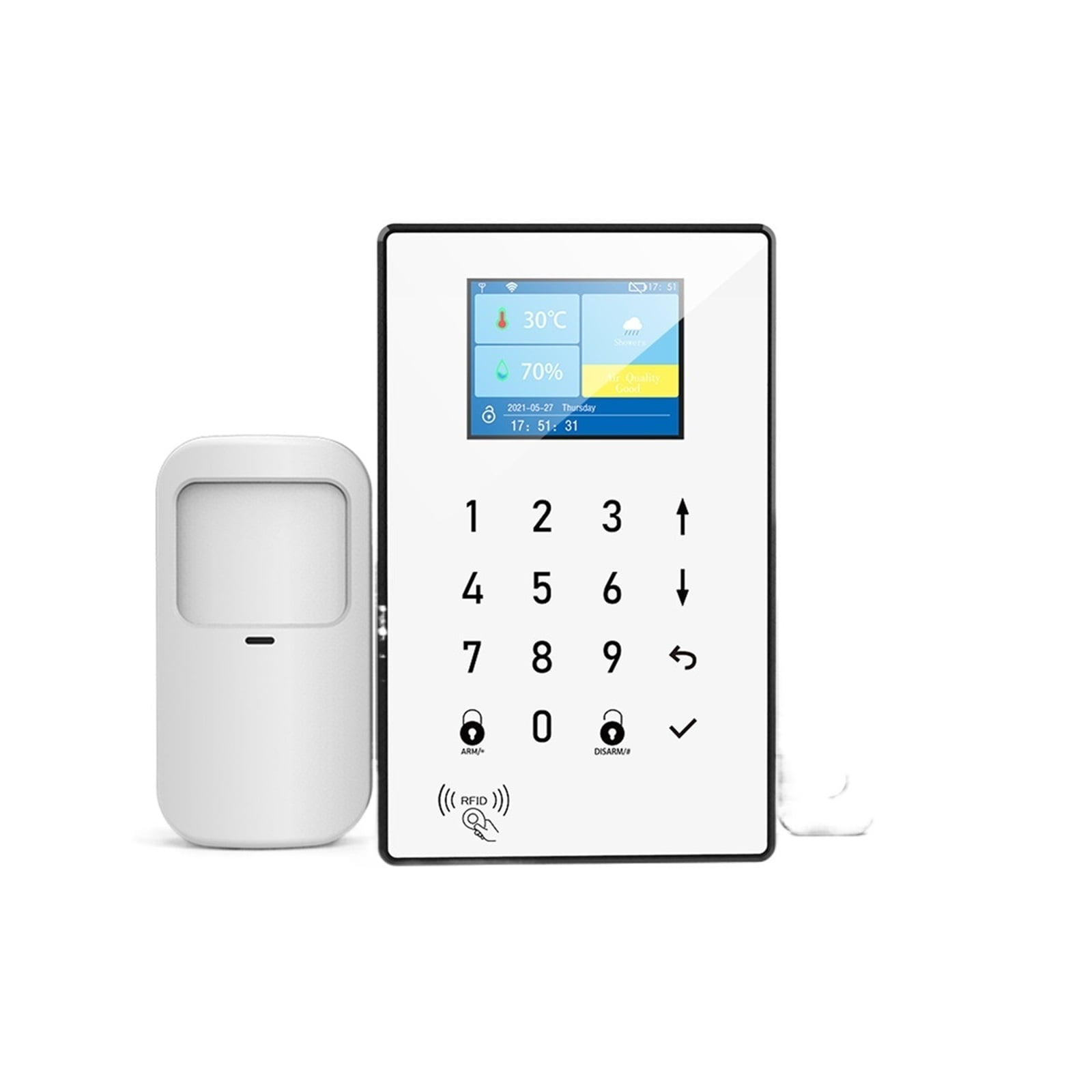 Tuya Smart Life GSM+WIFI Home Security Burglar Alarm System RIFD Touch Keypad PIR Motion Sensor ...