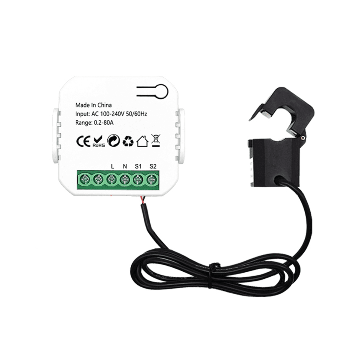 ZigBee Smart Electricity Usage Meter With 80A Current Clamp Smart ...