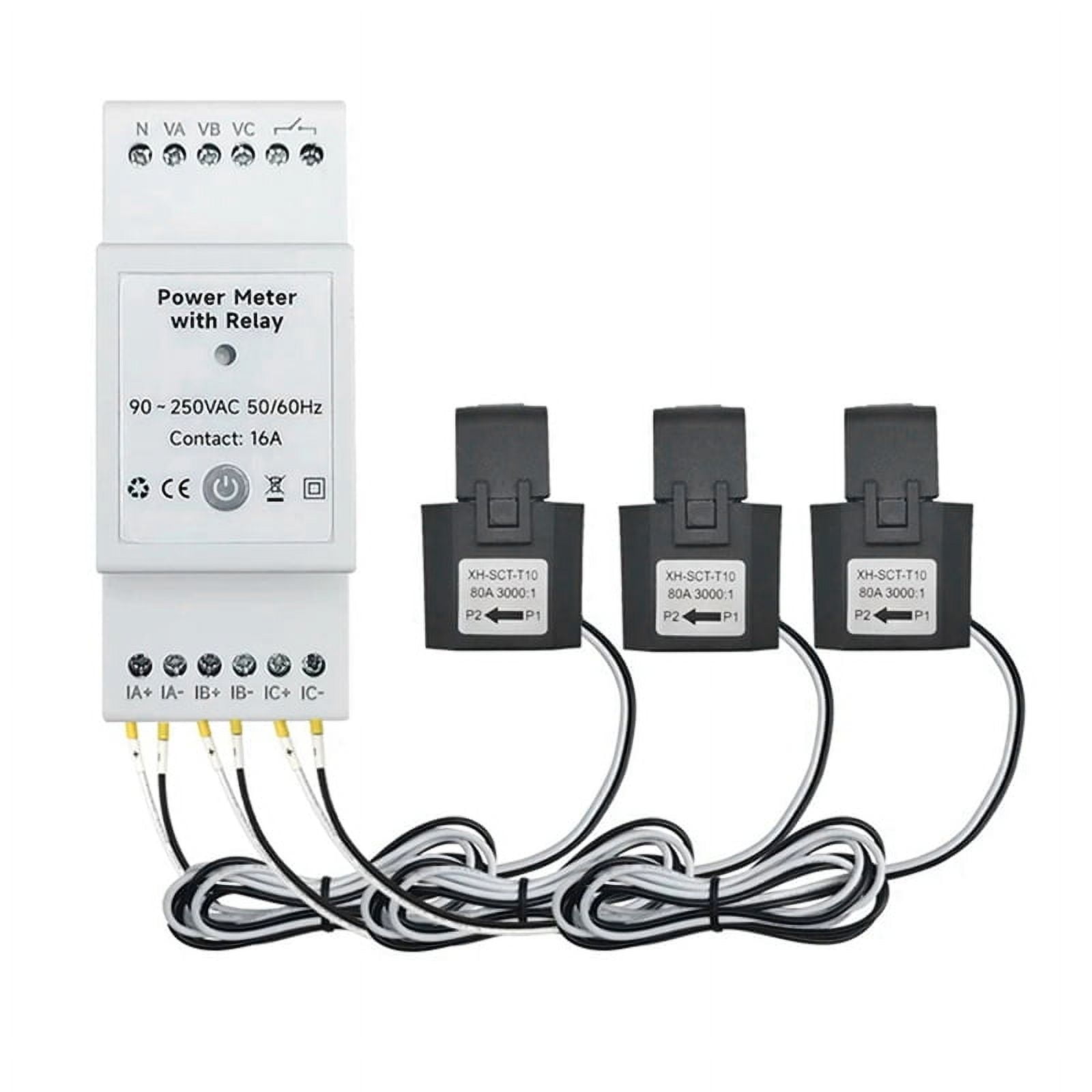 Tuya Smart Life WiFi Energy Meter Bidirectional 3 Phase with Dry ...
