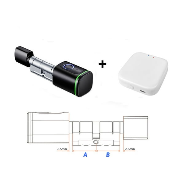 Tuya Smart Lock Cylinder Fingerprint Card Key App Remote Control Lock ...