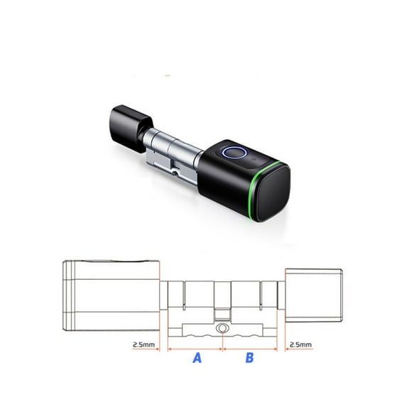 Tuya Smart Lock Cylinder Fingerprint Card Key App Remote Control Lock ...
