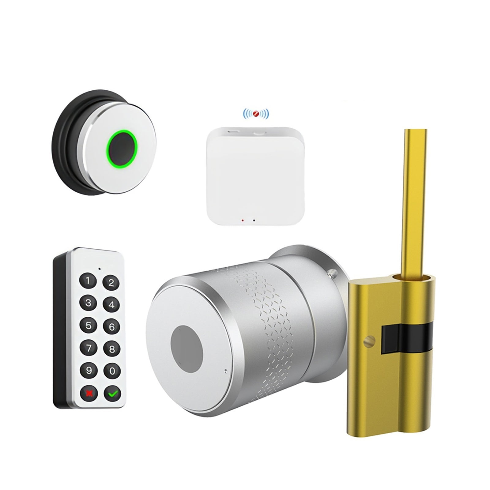 Tuya Smart Lock TTlock Fingerprint Cylinder For Door 50-100mm Thickess ...