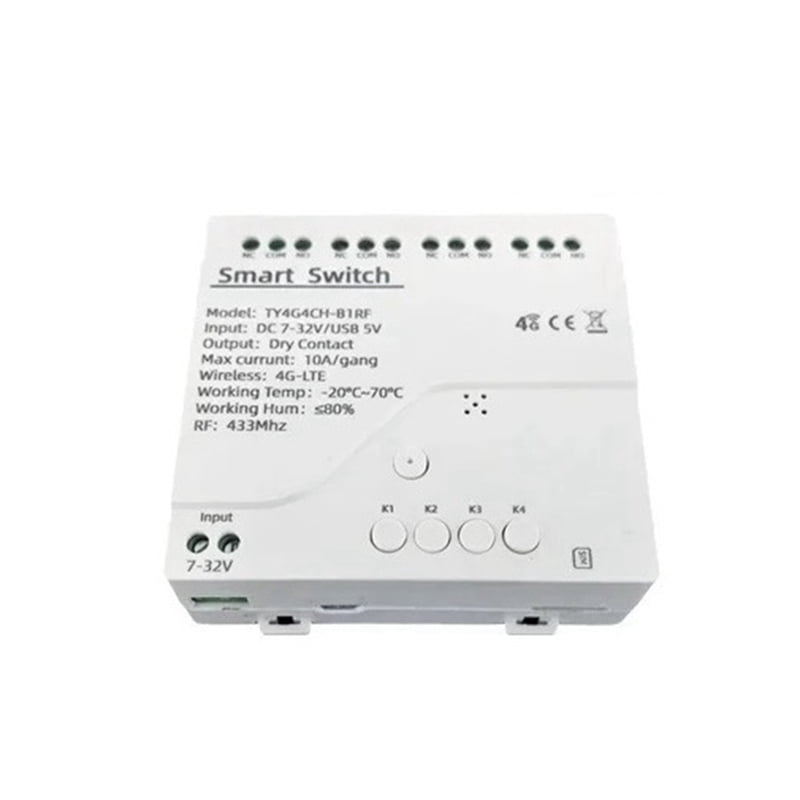 Tuya Smart Switch 4G LTE Relay with 433Mhz Smart GSM Switch APP ...