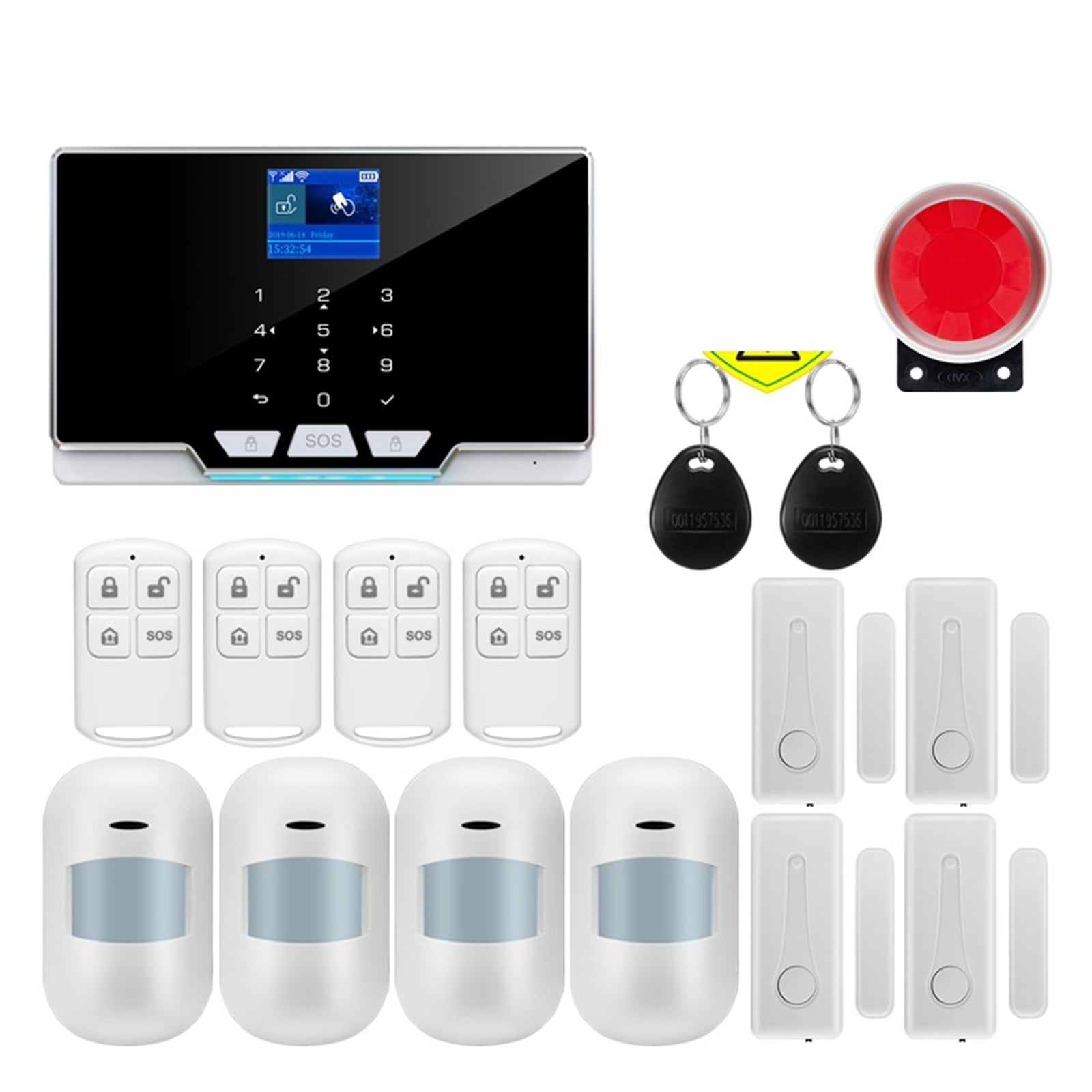 Tuya Smart WIFI GSM Security Alarm System Motion Detector Smoke Door ...