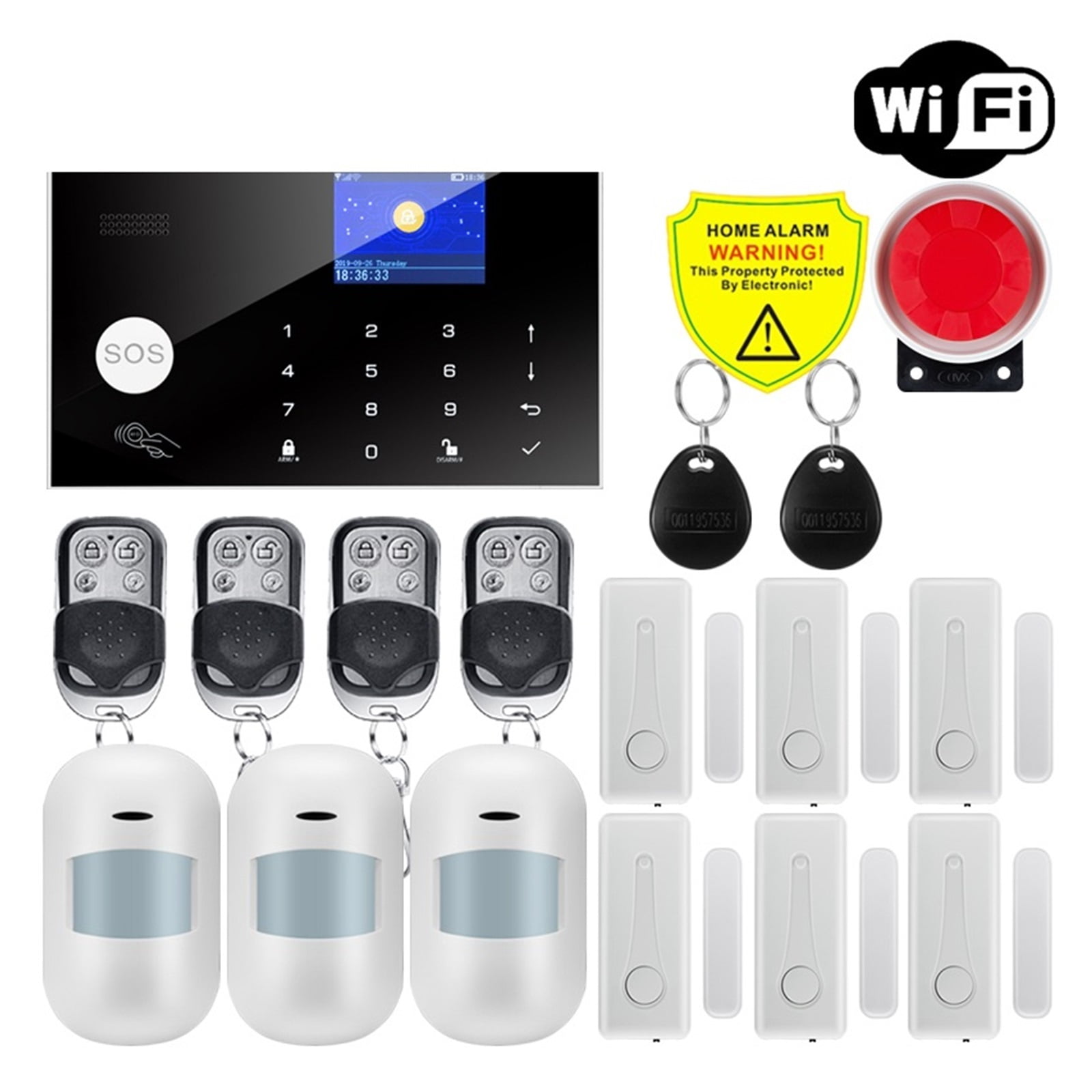 Tuya Smart WiFi GSM Home Security Alarm System Wireless Wire Burglar ...