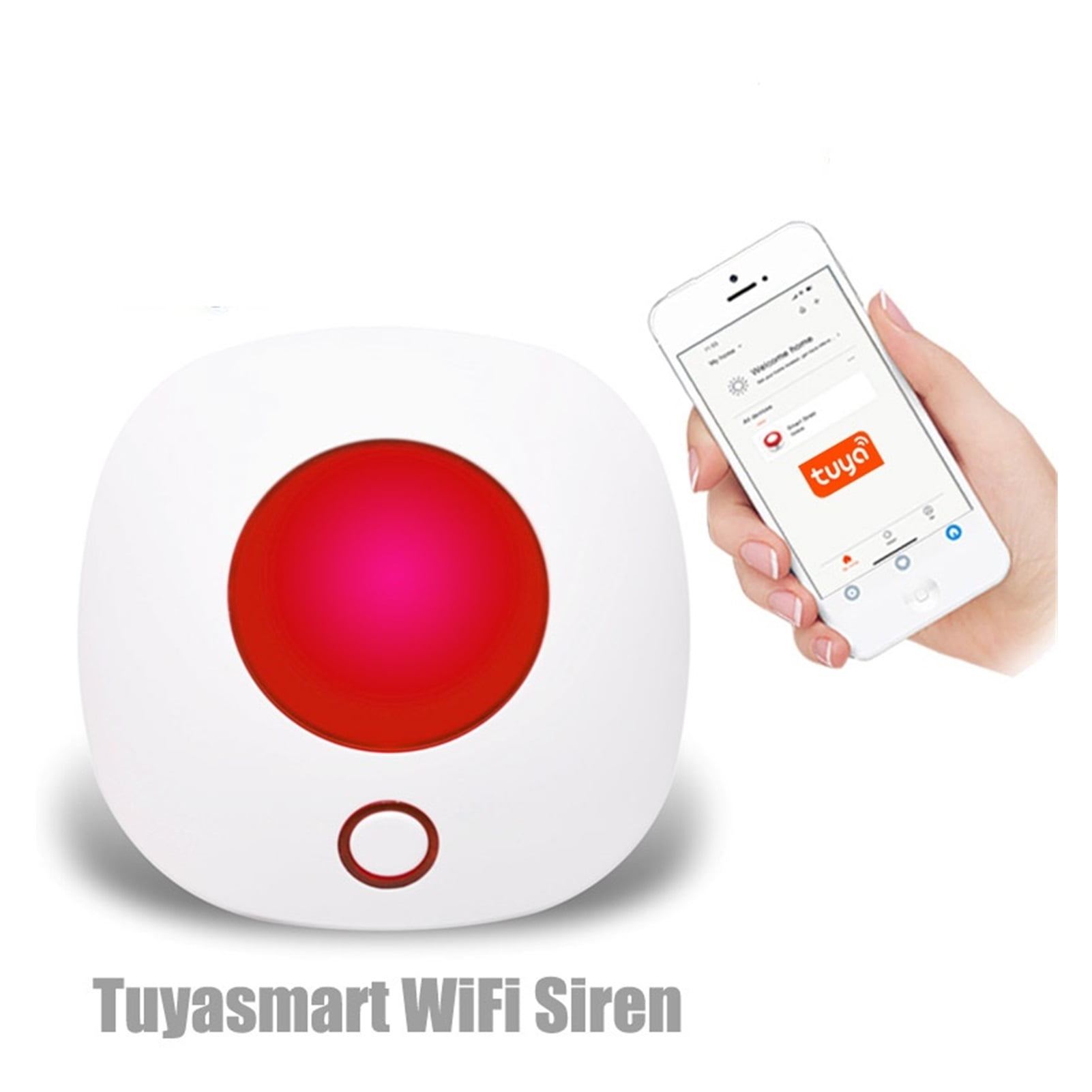 Tuya Smart Wifi Home Burglar Alarm System 433MHz Wireless Strobe Siren ...