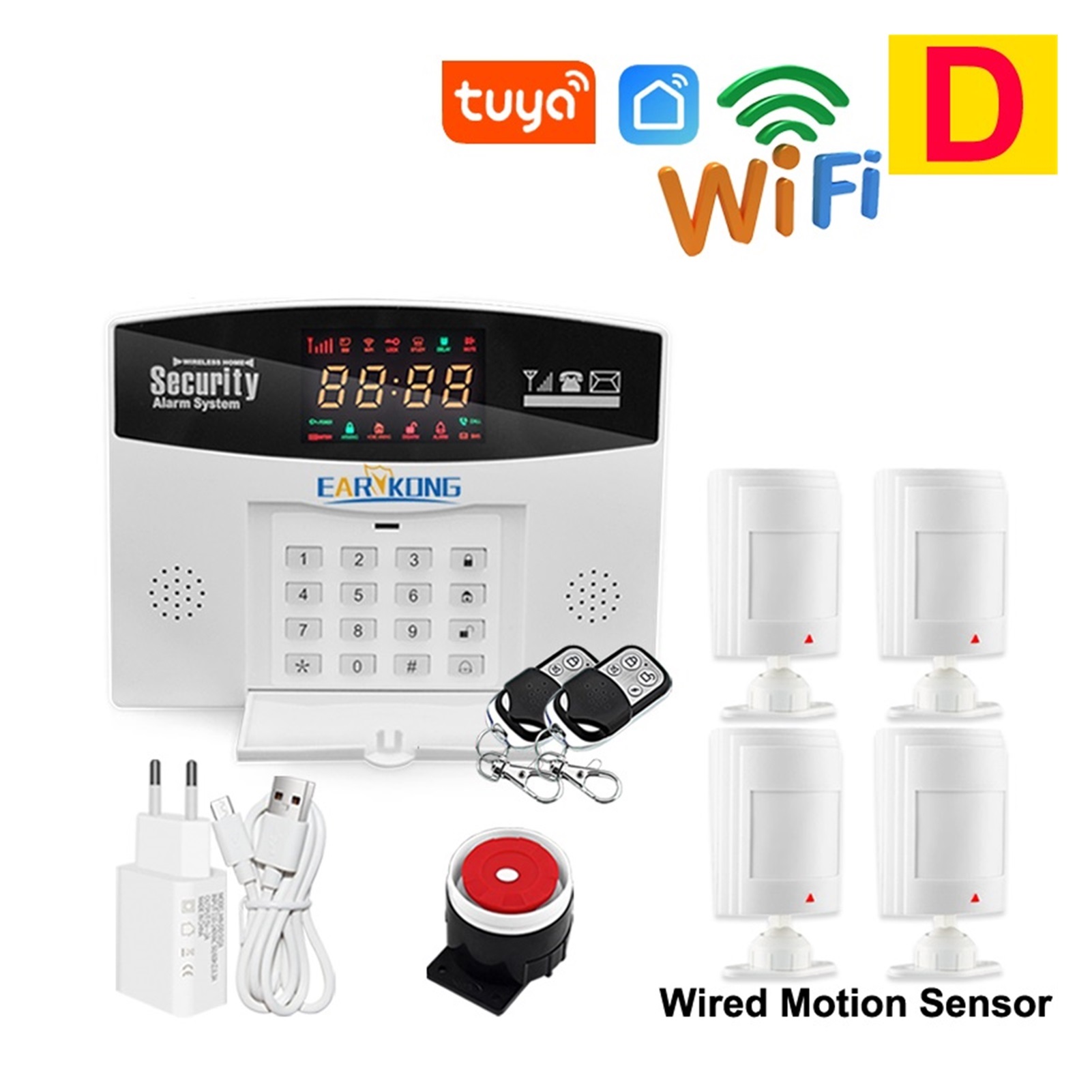 Tuya Smart Wired And; Wireless 433MHz Wifi GSM Home Burglar Security ...