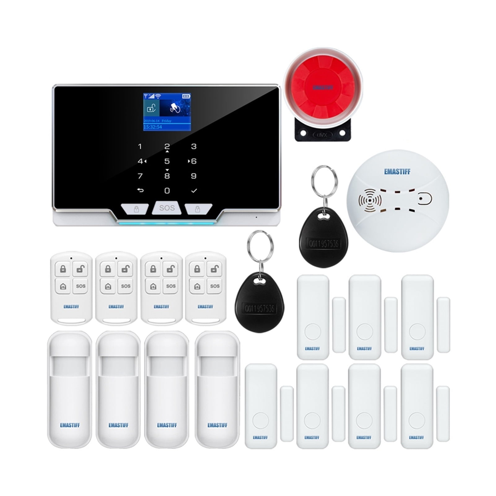 Tuya Smart Wireless Alarm WIFI SIM GSM Security Alarm System Kit APP Control Motion Detector ...