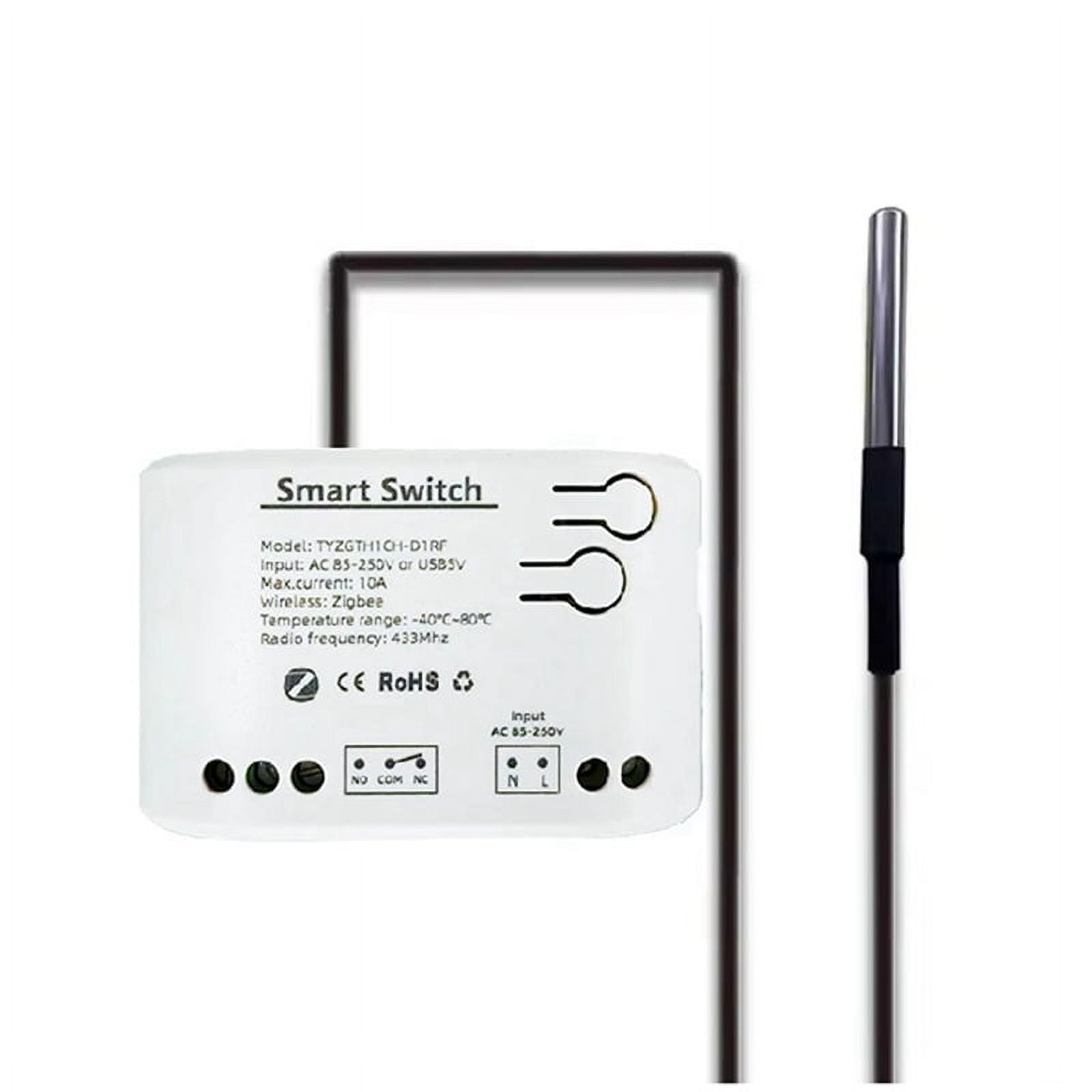 Tuya Smart Zigbee Switch with Temperature Sensor Passive Dry Contact ...