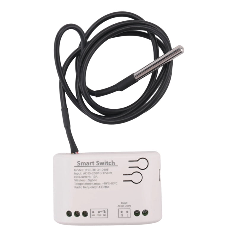 Tuya Smart Zigbee Switch with Temperature Sensor Passive Dry Contact ...
