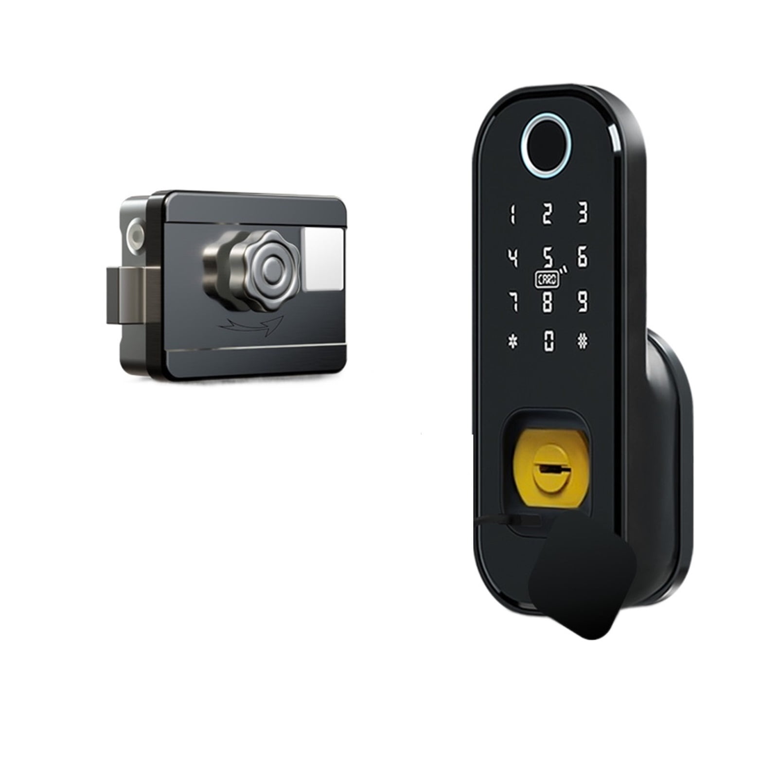 Tuya Smart lock Waterproof Fingerprint Rim Lock Smart Card Digital Code ...