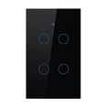Tuya US Plug WiFi Smart Wall Switch 4 Gang No Neutral Wire Touch Sensor ...