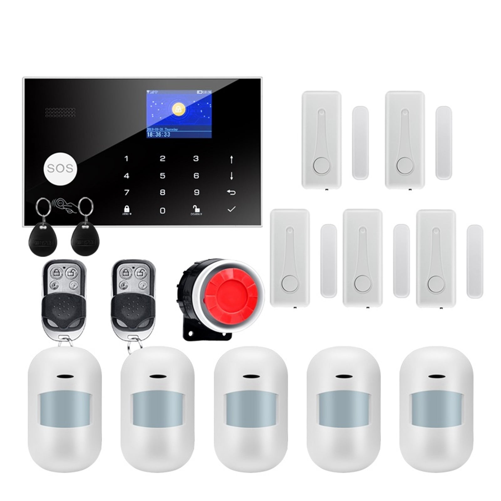 Tuya WIFI GSM Alarm System Home Temperature Humidity Burglar Security ...