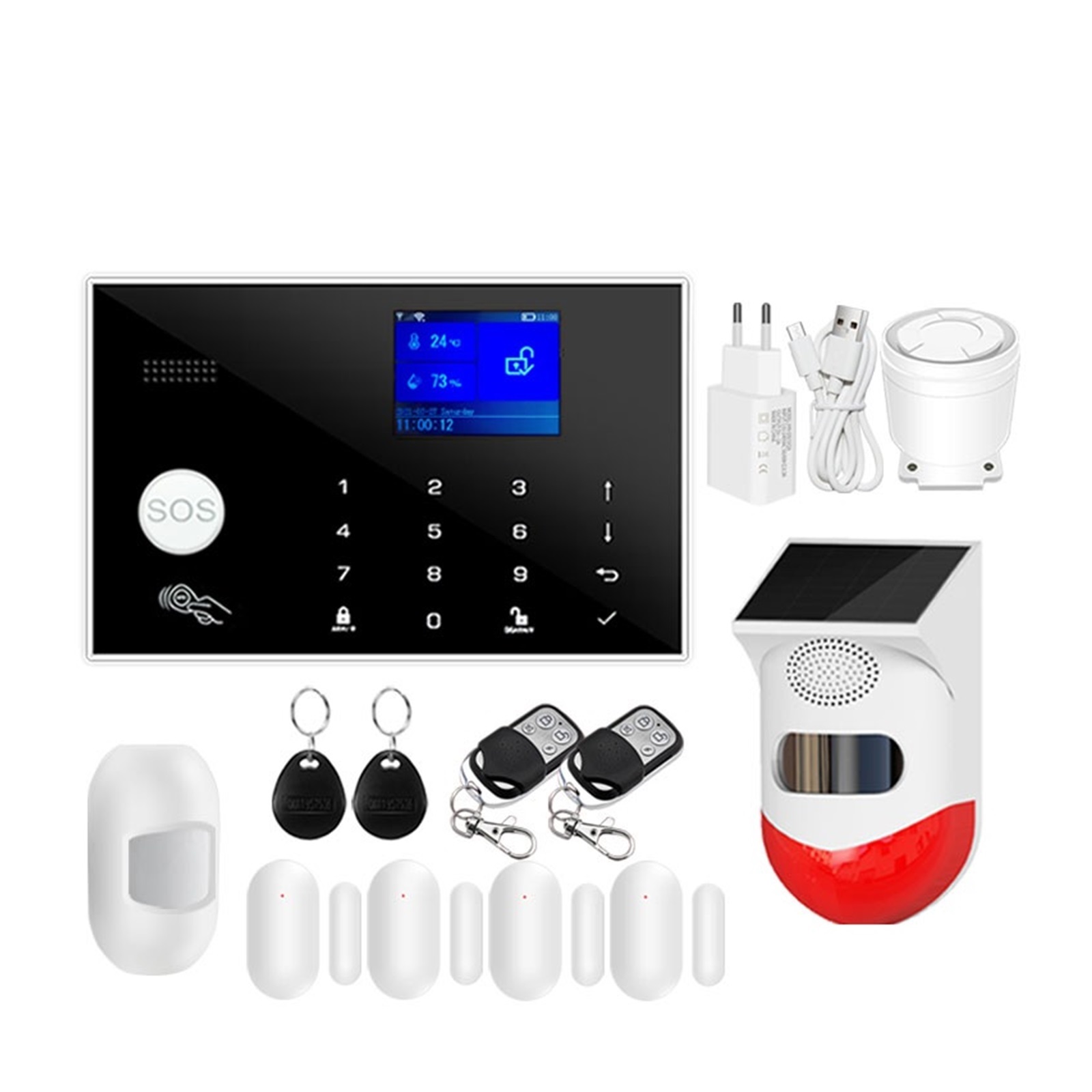 Tuya WIFI GSM Home Security Alarm System Support Network Temperature ...