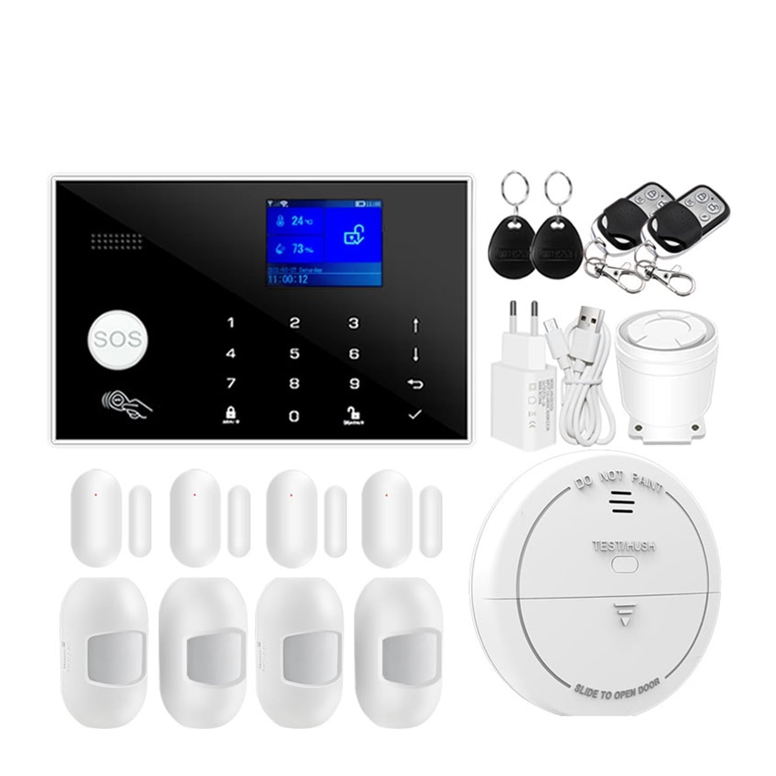 Tuya WIFI GSM Home Security Alarm System Support Network Temperature ...