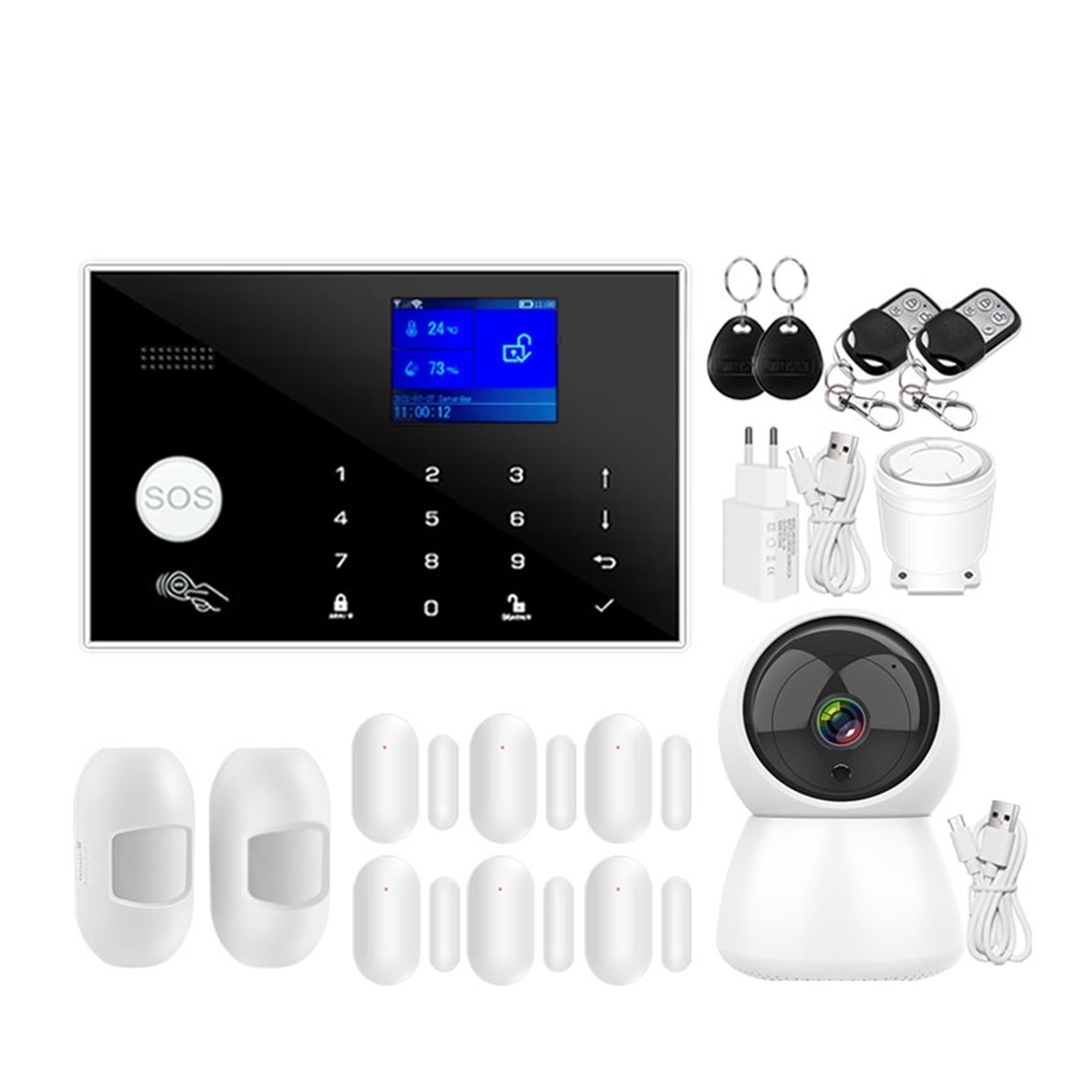 Tuya WIFI GSM Home Security Alarm System Support Network Temperature ...