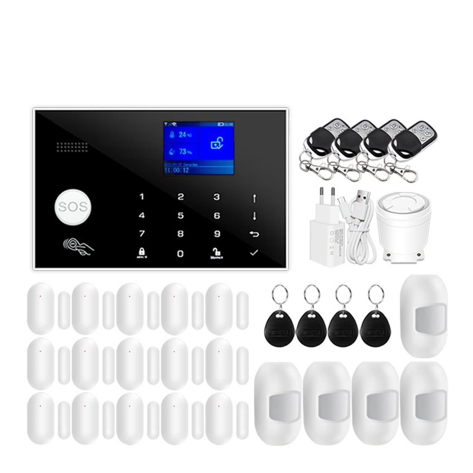 Tuya WIFI GSM Home Security Alarm System Support Network Temperature ...