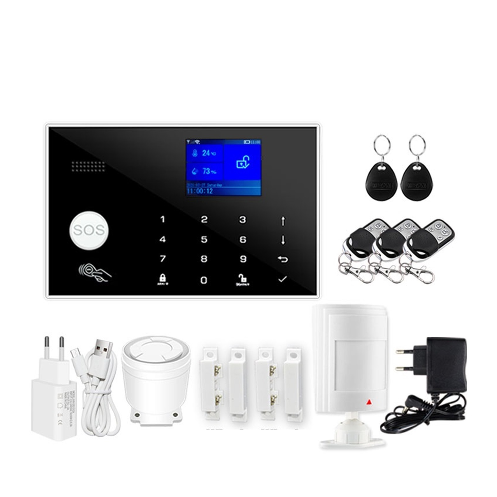 Tuya WIFI GSM Home Security Alarm System Support Network Temperature ...