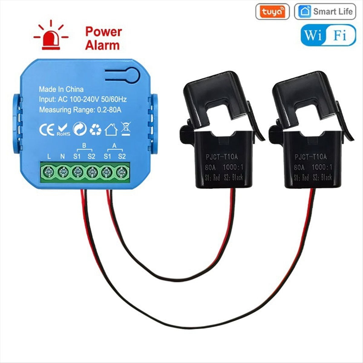 Tuya WIFI Smart Energy Meter Bidirectional with Transformer Clamp App ...