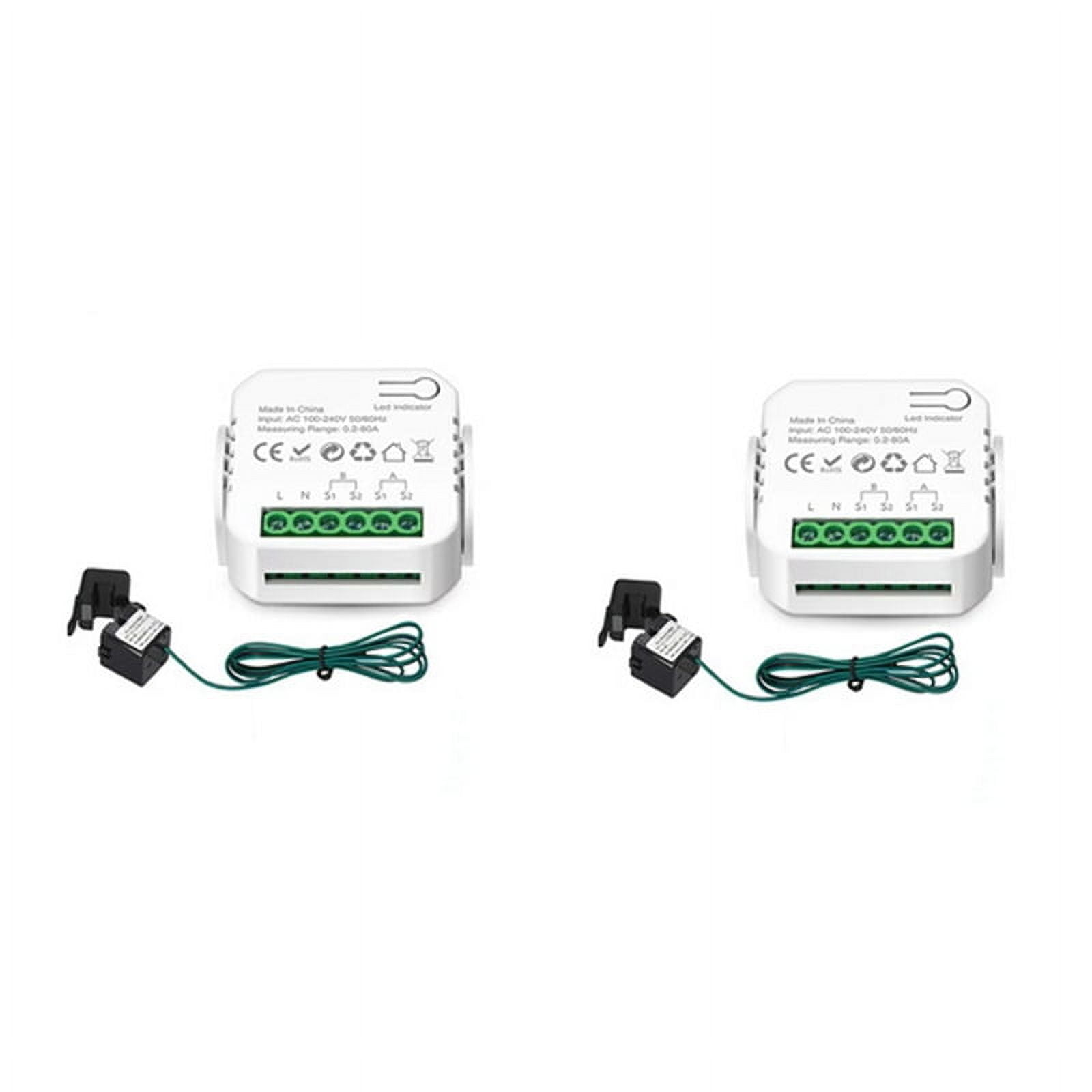 Tuya WiFi 80A Smart Meter Digital Energy Meter Current Transformer ...