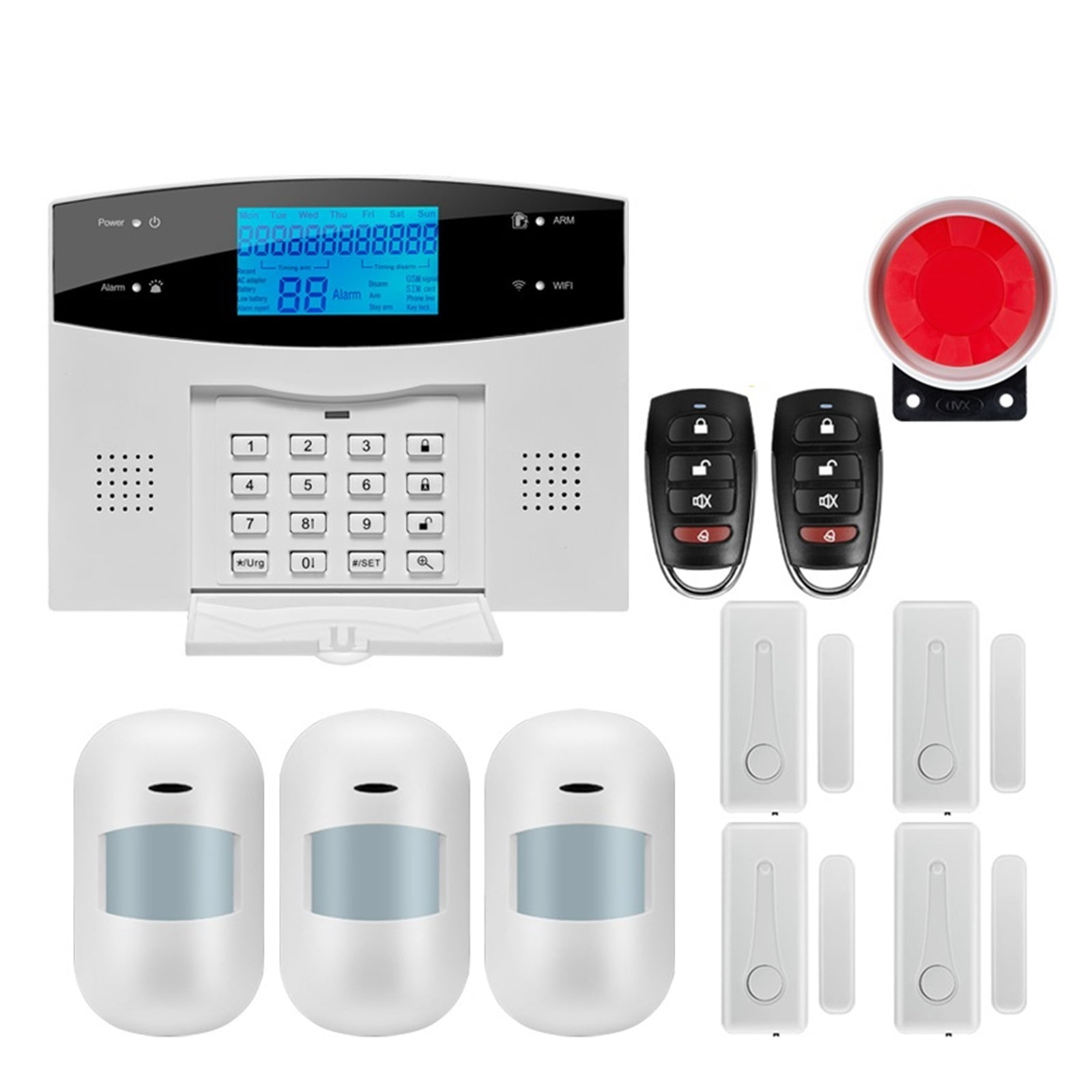 Tuya WiFi GSM Alarm System Anti Theft Alarm Smart Home Burglar Alarma Personal LCD Screen Motion ...