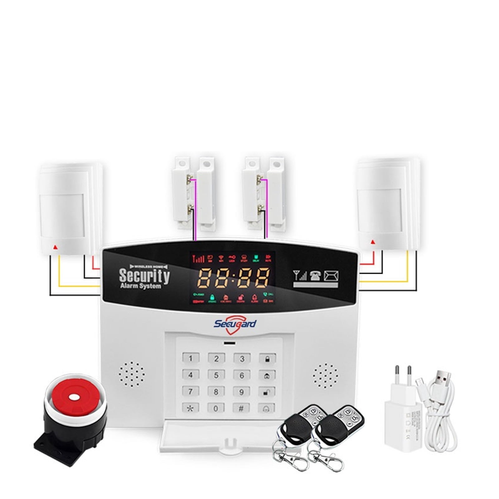 Tuya WiFi GSM Alarm System Wireless Smart Home Burglar Security Alarm ...