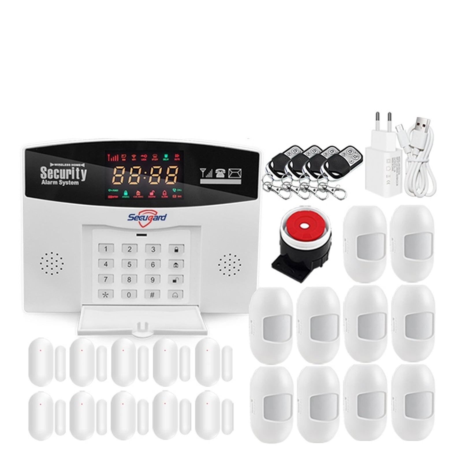 Tuya WiFi GSM Alarm System Wireless Smart Home Burglar Security Alarm ...