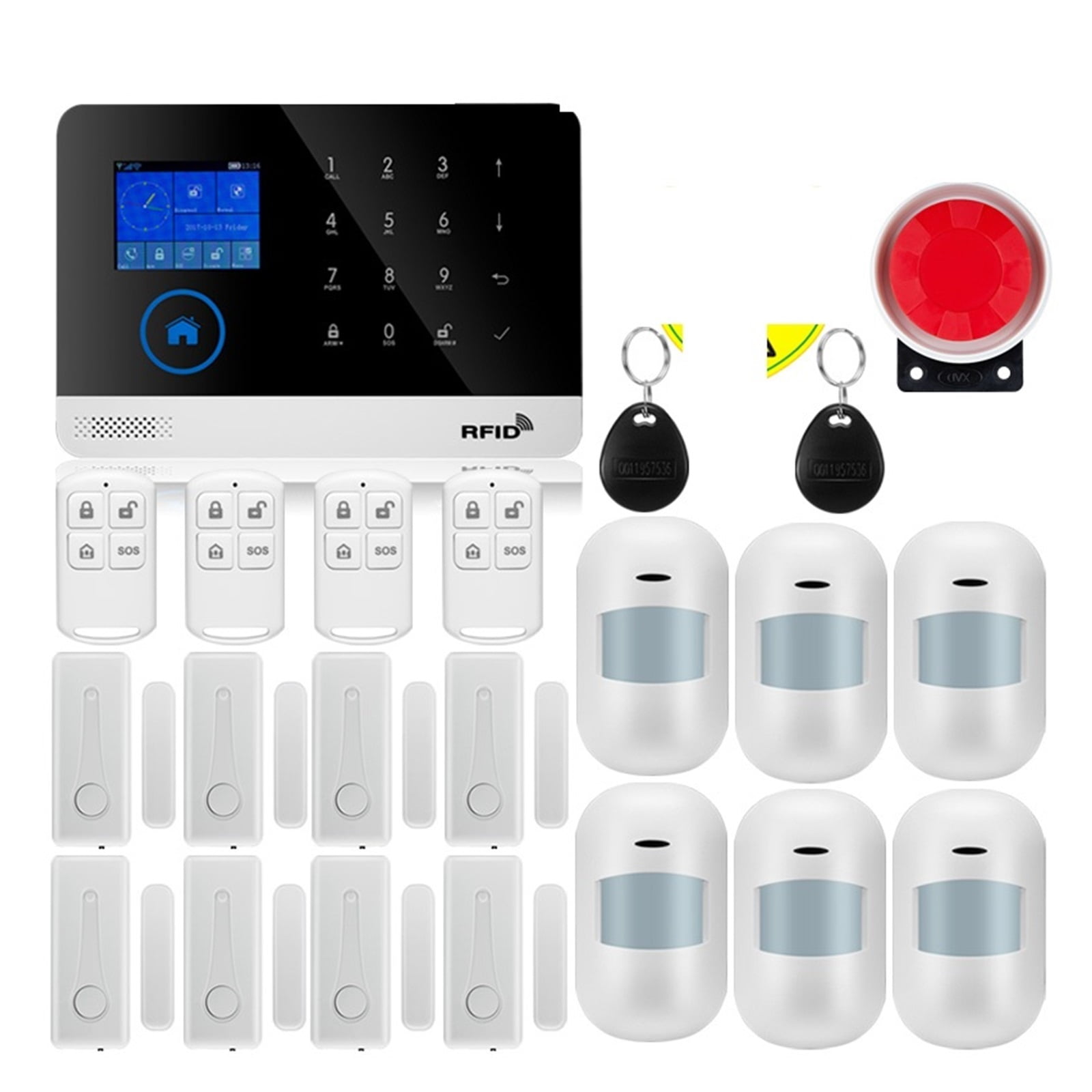 Tuya WiFi GSM home Security Protection smart Alarm System Touch screen ...