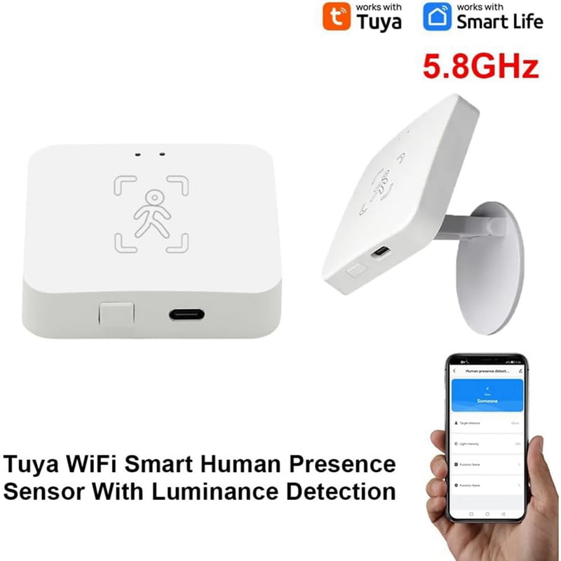 Tuya WiFi Human Presence Detector with Holder Smart Human Body PIR ...